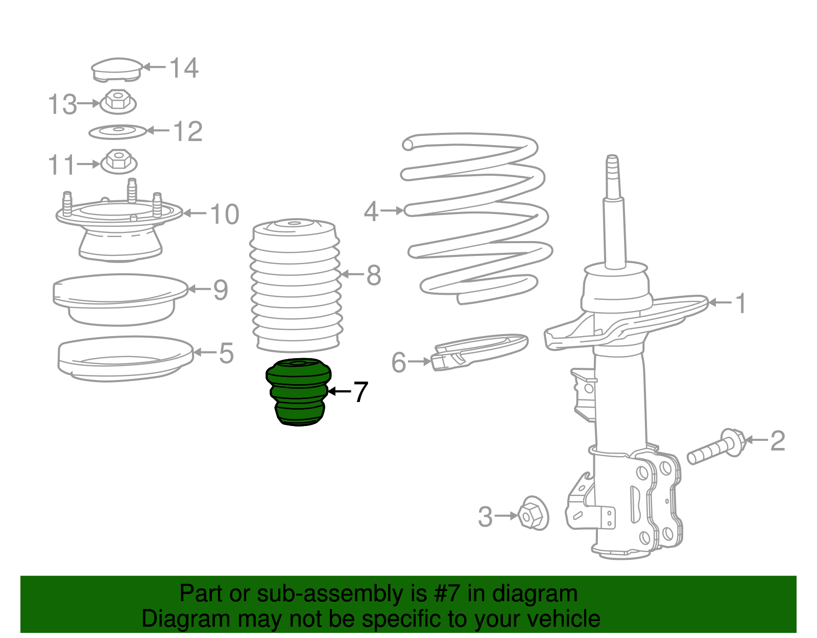2013-2019 Cadillac ATS Suspension Strut Bumper 22844709 | Shop Matick ...