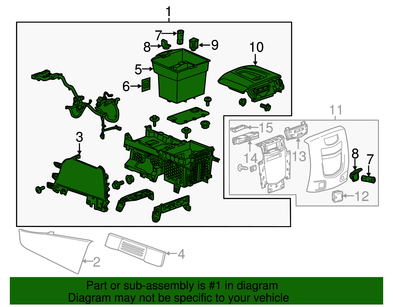 2019-2020 Cadillac Console Assembly 84463013 | Capital Chevy Parts