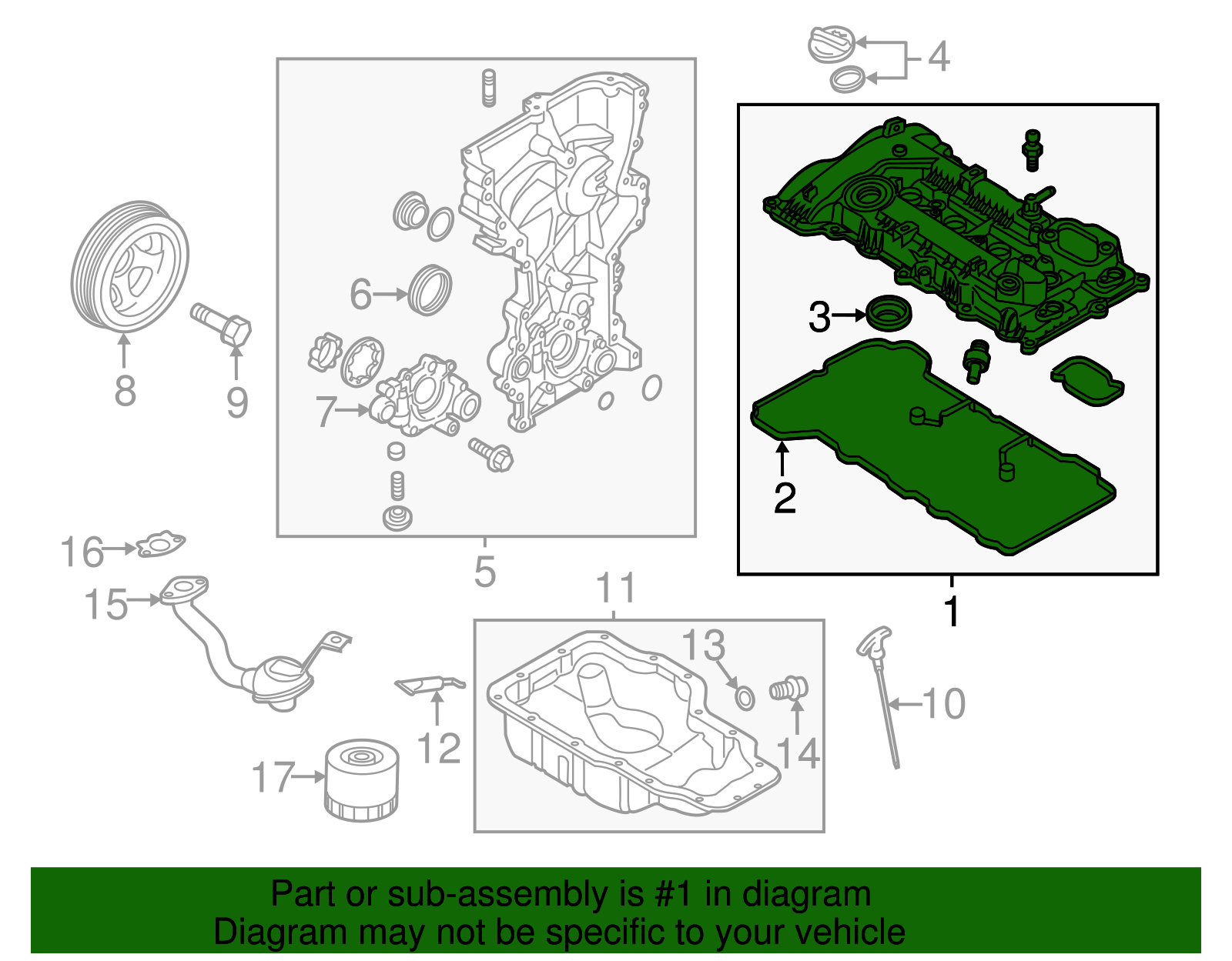 22410-2E210 - Kia Valve Cover 2014-2019 Kia | Performance Auto Parts
