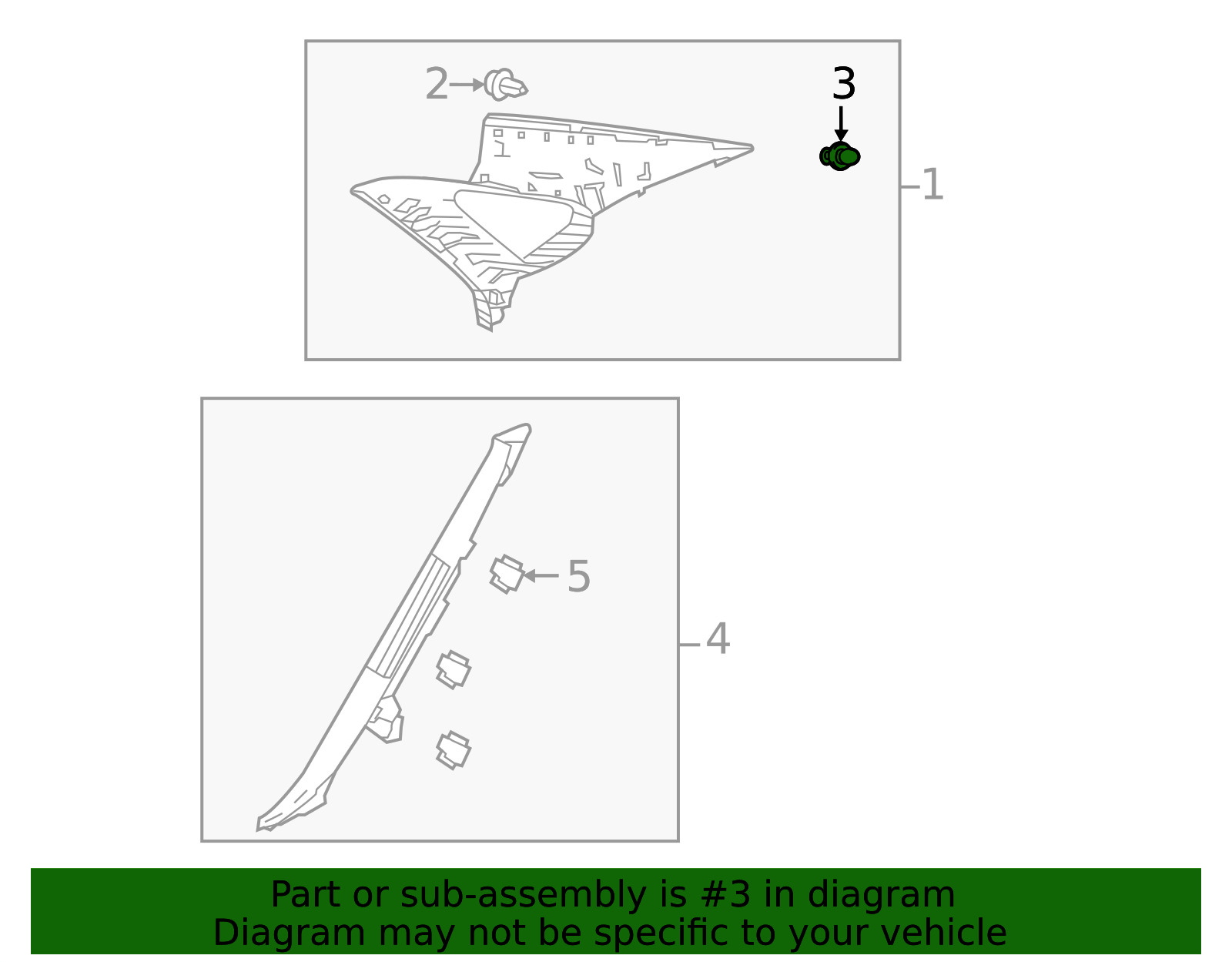 Genuine Official Toyota Upper Quarter Trim Rear Clip part# 90467-A0033 ...