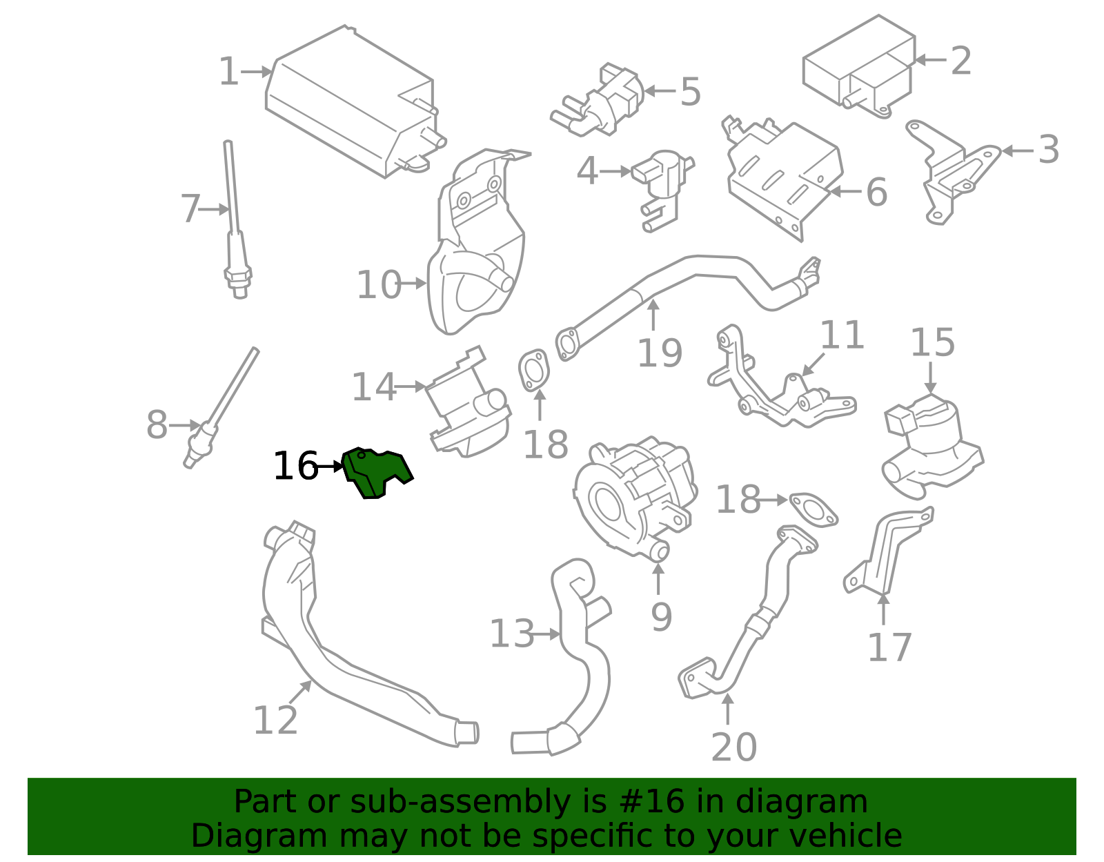 2008-2014 Subaru Impreza Suction Valve Bracket 14872AA090 | Subaru ...