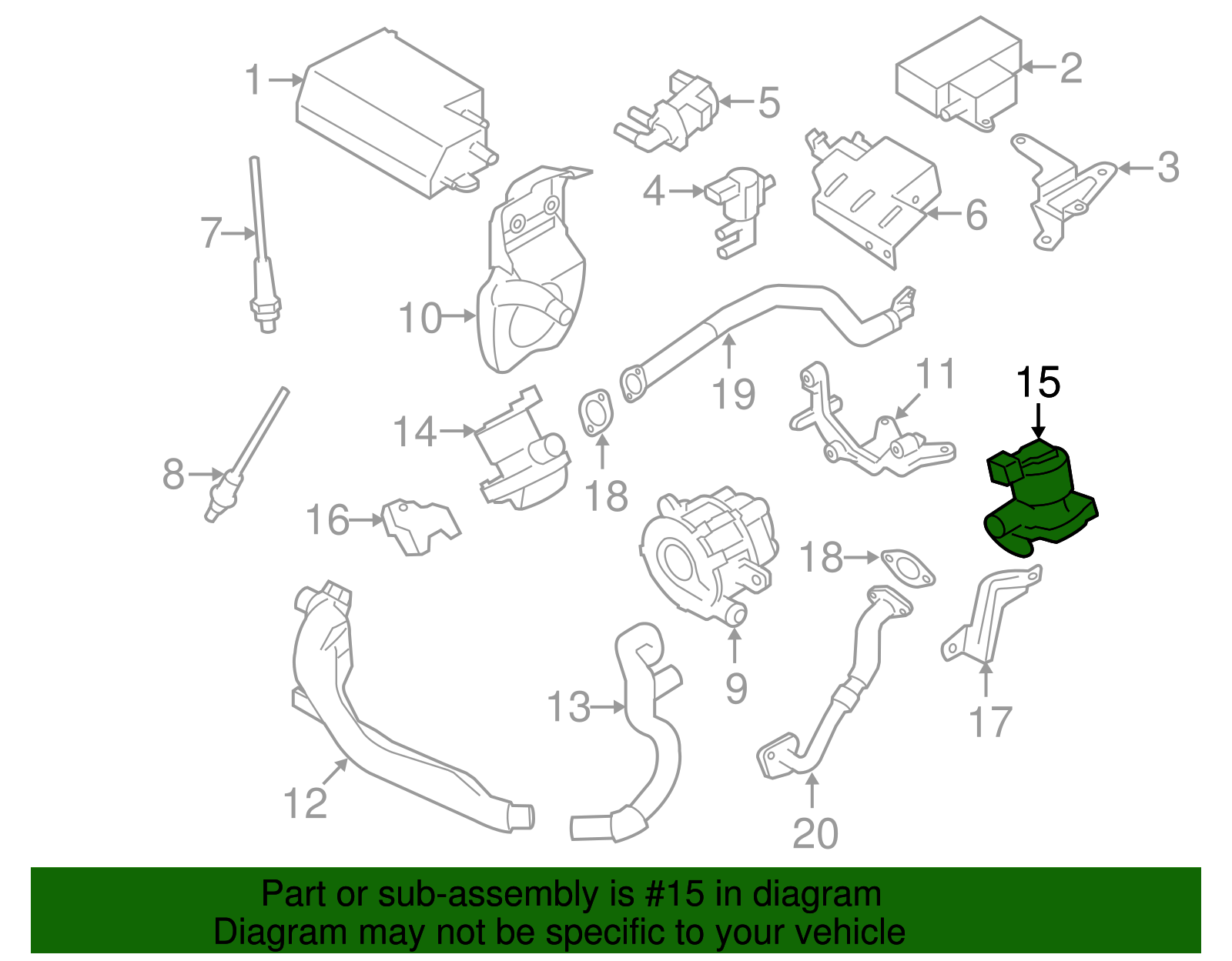 14864AA020 - Valve 2006-2021 Subaru | Stivers Decatur Subaru Parts