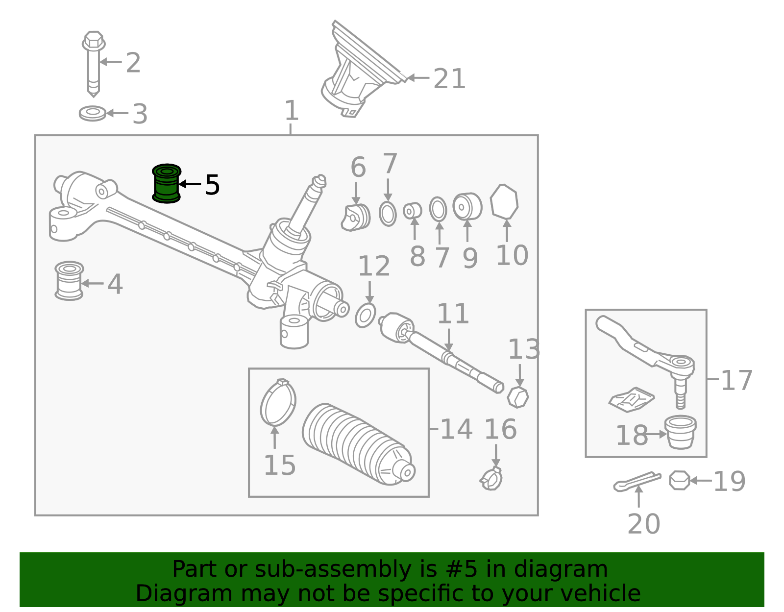 53685-T7A-003 - 2016-2022 Honda HR-V - Bush B Steering Rack Housing ...