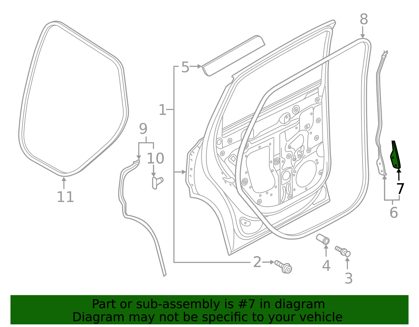 4KE-839-161 - High-Quality Door Seal Retainer Plate for AutoNation Parts