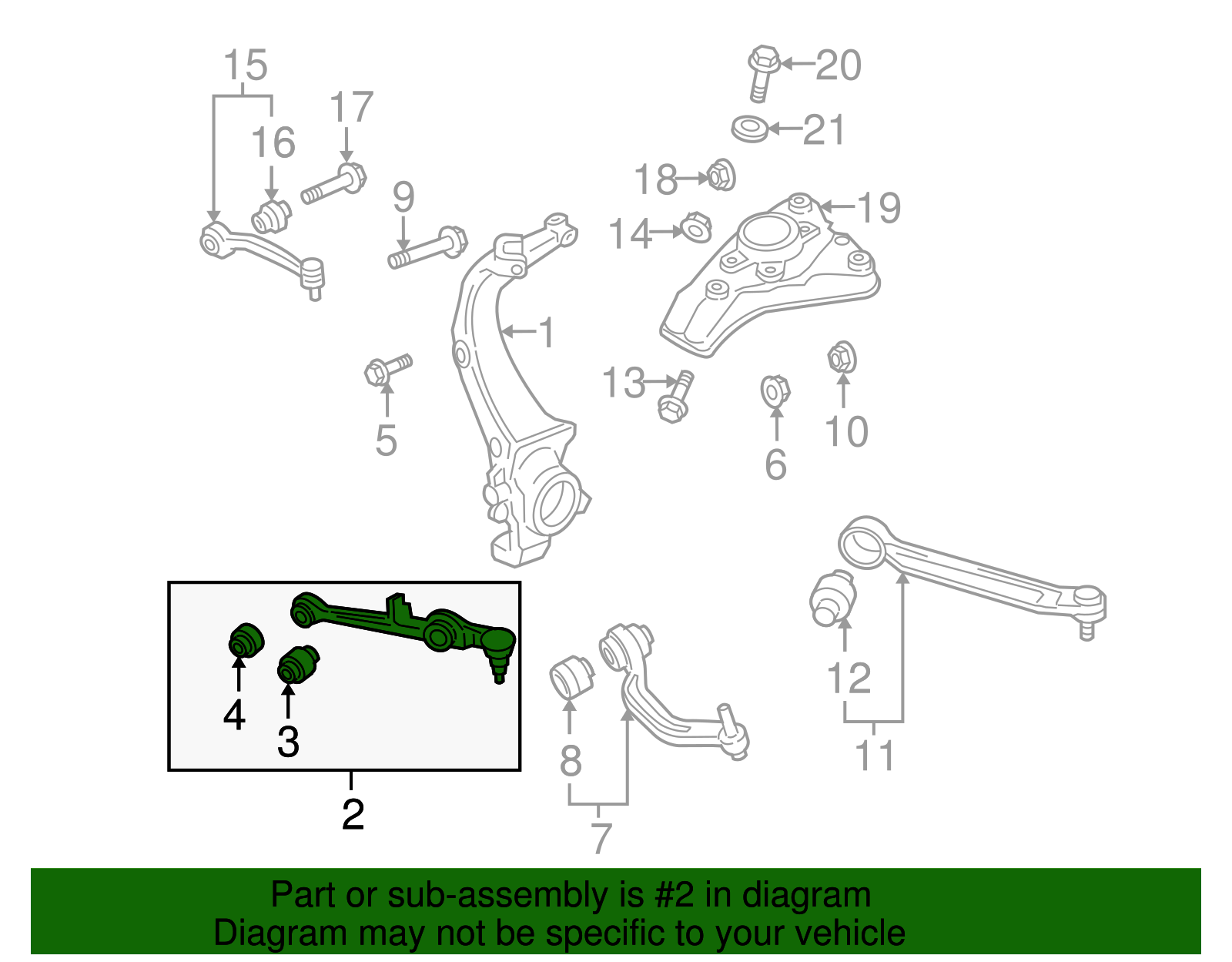 2004-2010 Audi Lower Control Arm 4E0-407-151-L | Genuine Audi Parts