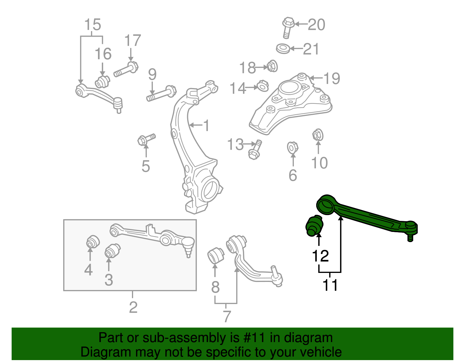 4E0-407-506-F - Ft Upper Control Arm 2007-2011 Audi | Audi OEM Parts Guy