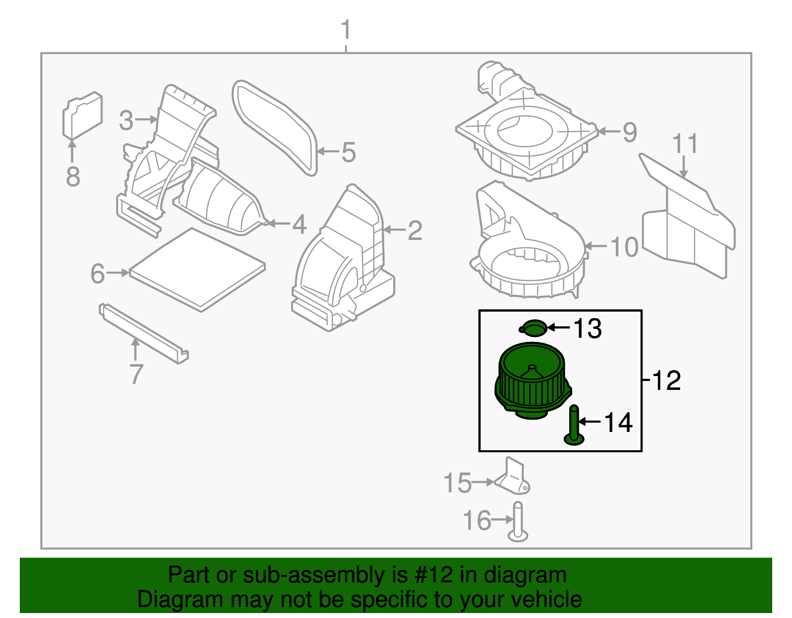 971111r000 - Hyundai Blower Motor 2012-2017 Hyundai | Performance Auto ...