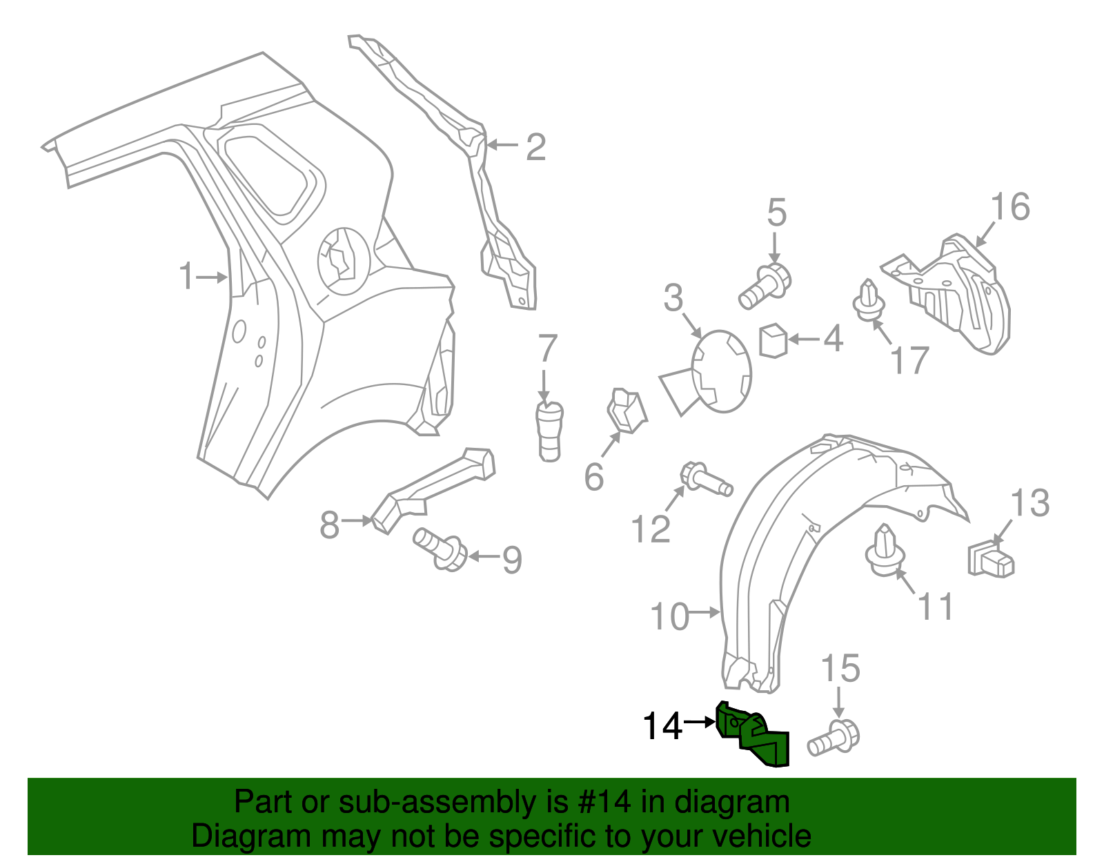 74485-T5R-A00 - 2015-2020 Honda Fit - Strake L Rear | Honda Car Parts ...