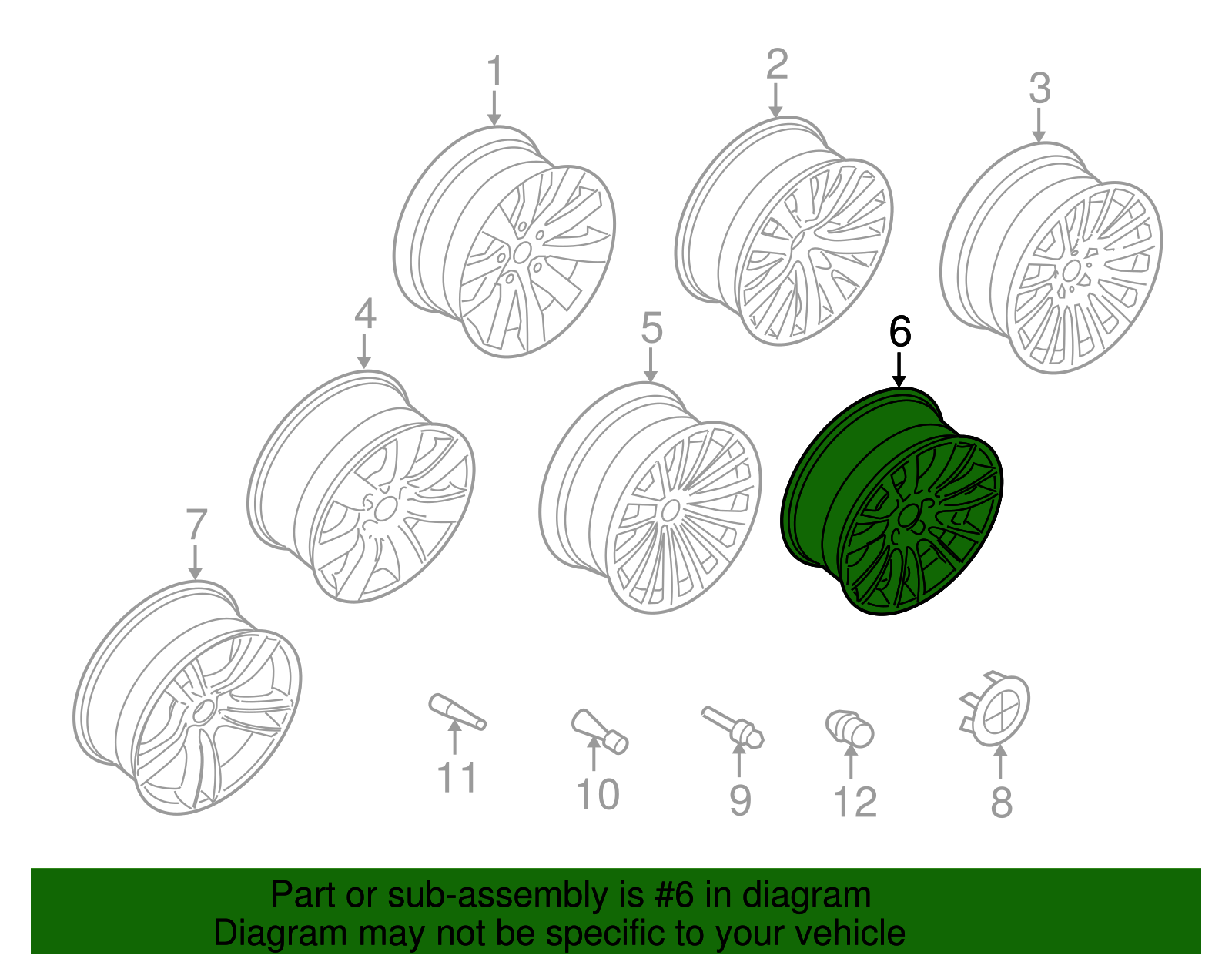 36117841819 - 2009-2017 BMW Wheel, Alloy (36-11-7-841-819) | BMW of ...