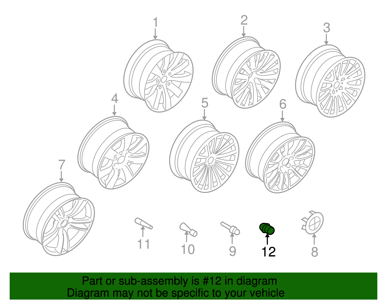 Genuine BMW 36-11-1-095-436 | Tire Pressure Monitoring System (TPMS ...