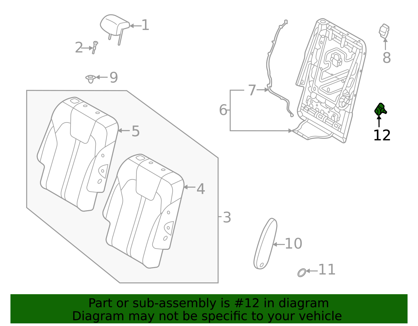 2021-2024 Kia Sorento Armrest Reinforcement 89912-P2000 | TascaParts.com