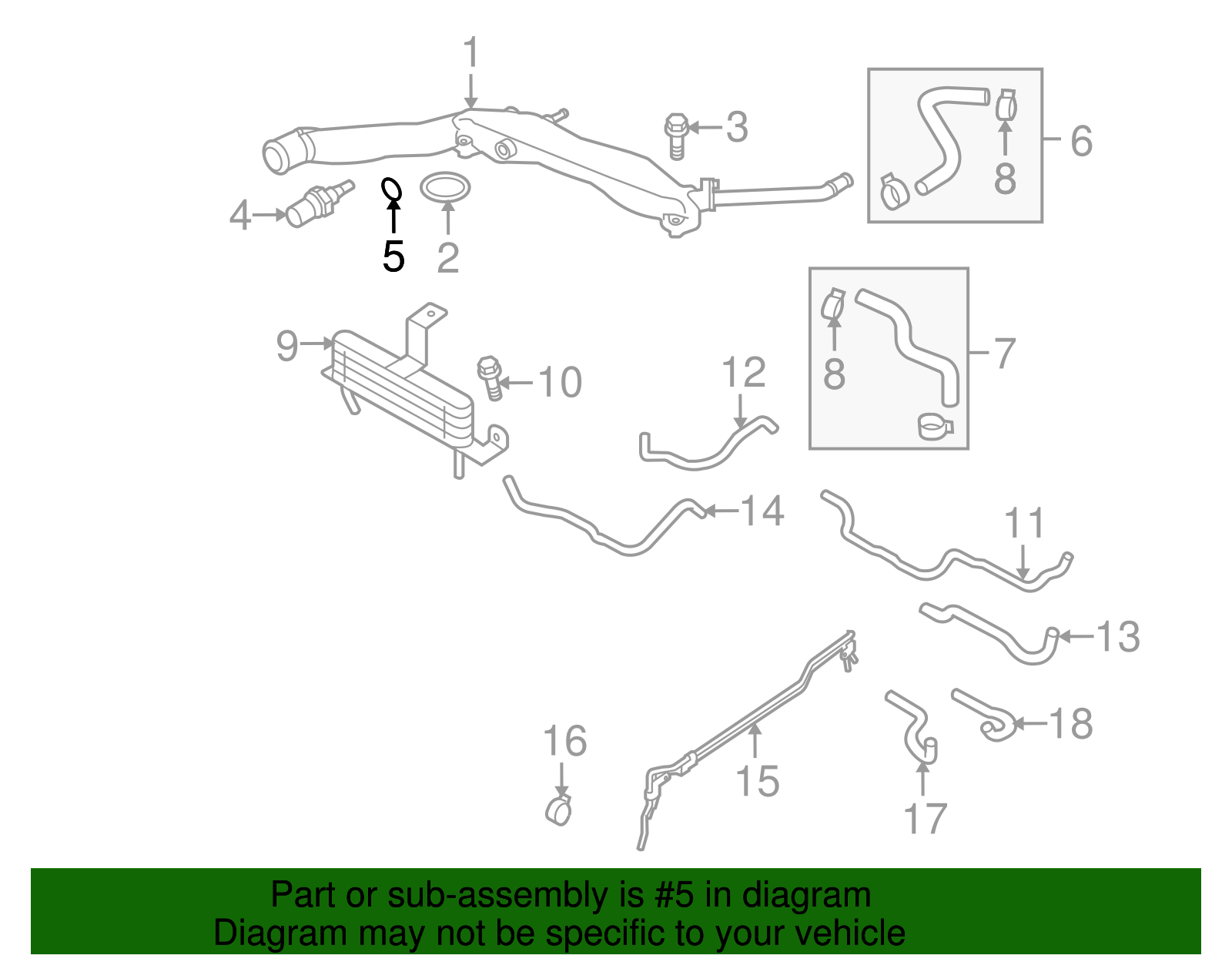 1991-2024 Subaru Engine Coolant Temperature Sensor O-Ring 803912040 ...