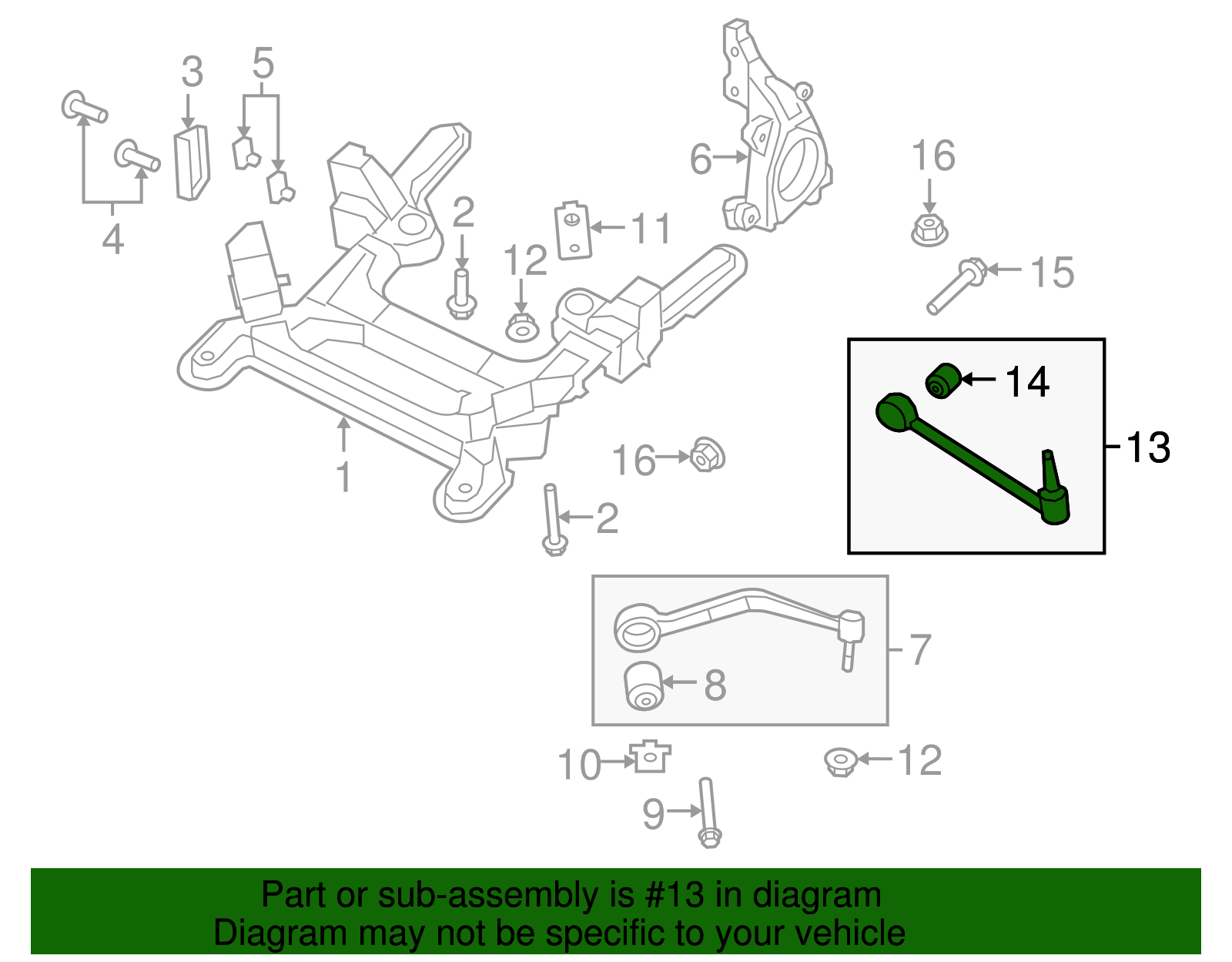 2014-2017 Chevrolet Front Passenger Side Rear Lower Control Link ...