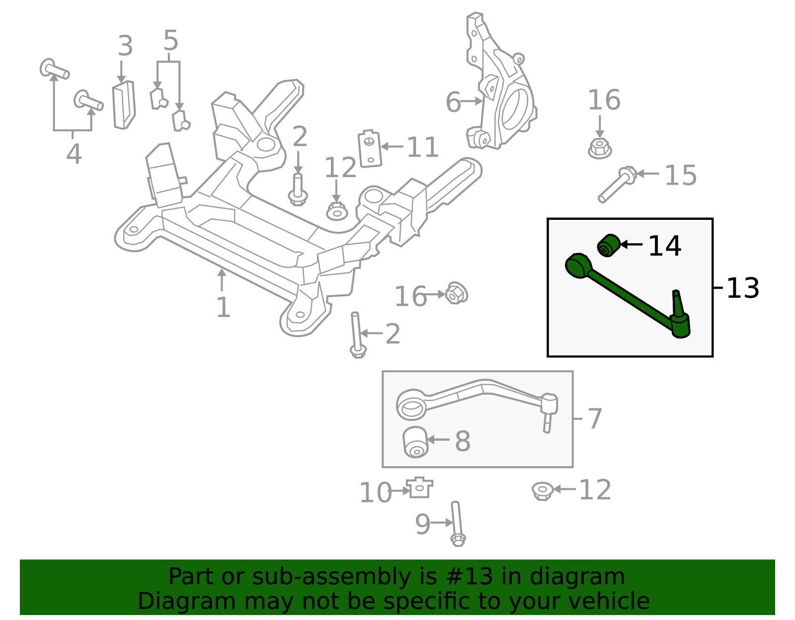 92262619 - Front Driver Side Rear Lower Control Link - 2014-2017 ...