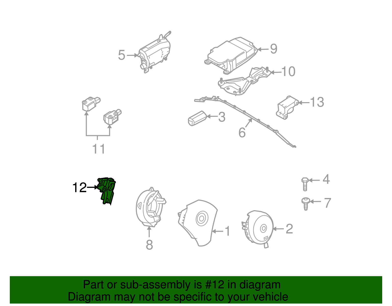 Genuine BMW 65-77-9-118-167 | Side Impact Sensor | FREE Shipping on ...