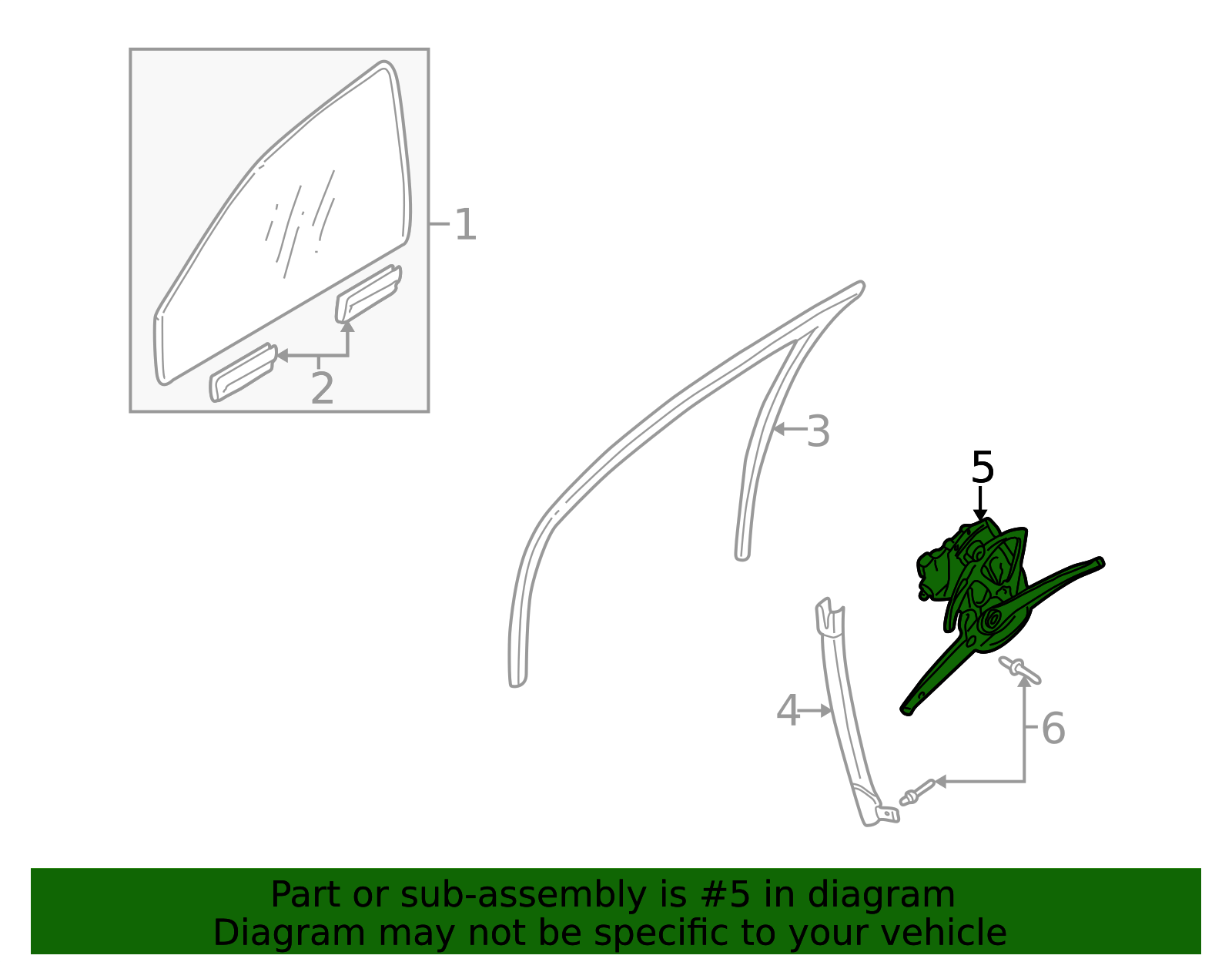 1999-2006 Volvo Window Regulator - Driver's Side (LH) 30784572 ...
