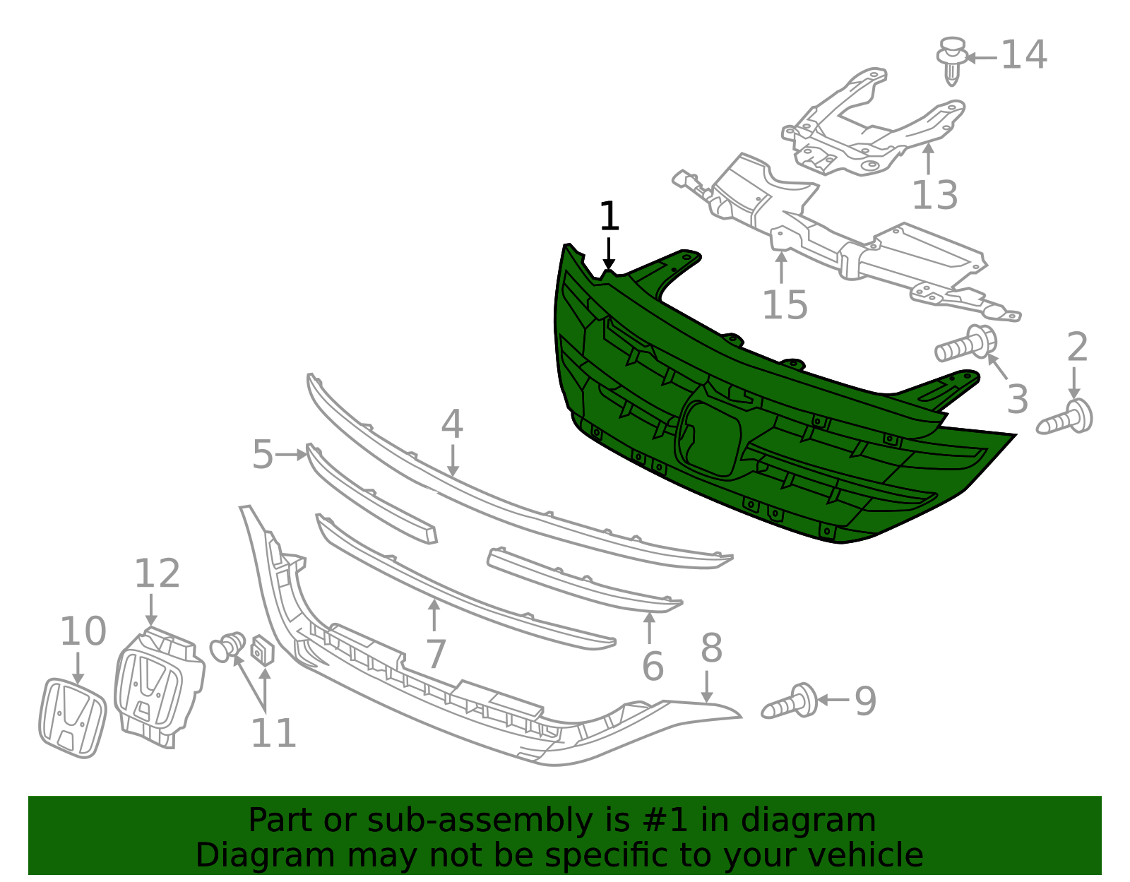 71121-T0A-003ZA - Grille 2012 Honda CR-V | Honda Parts Online