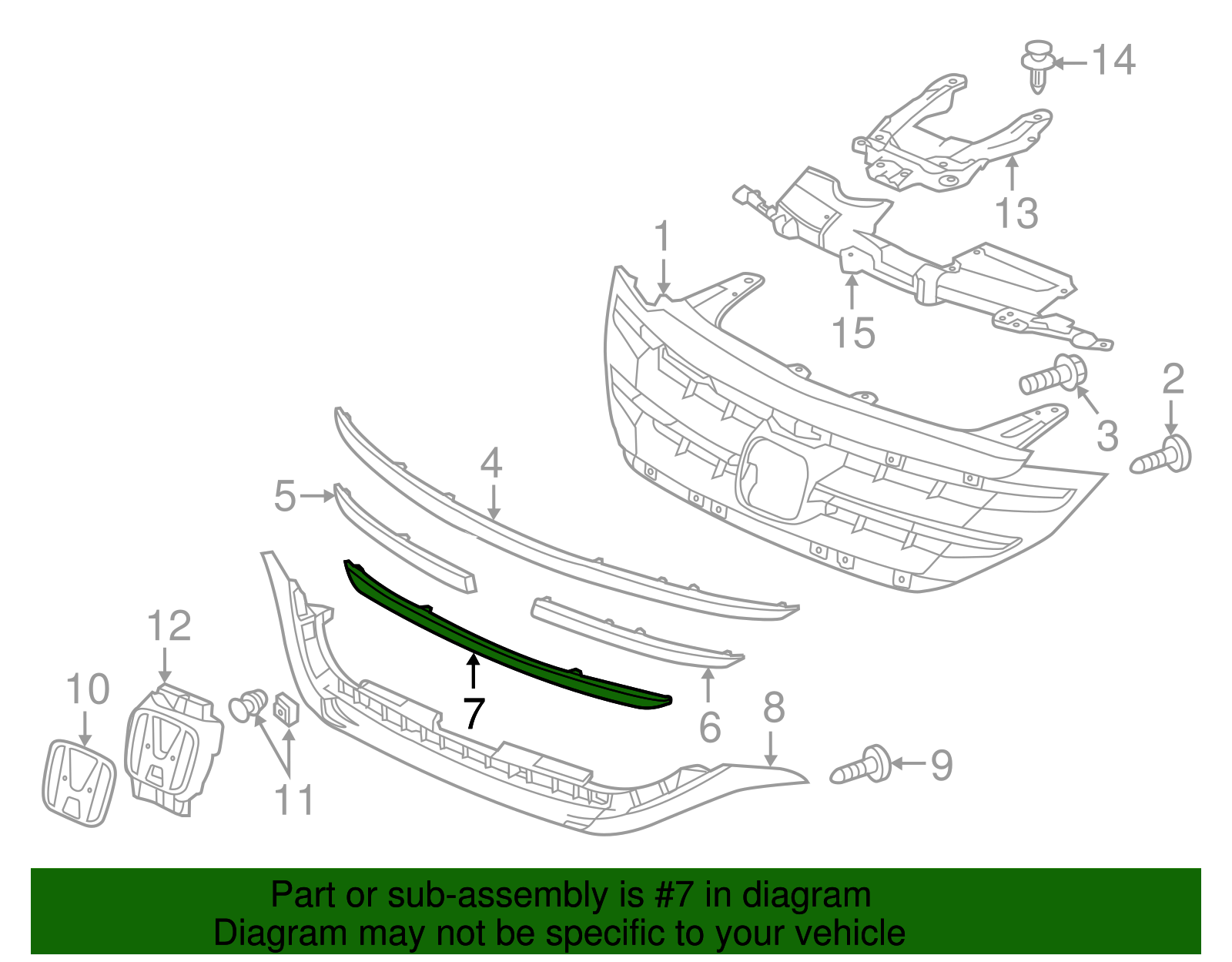 71125-T0G-A01 - Lower Molding 2012-2014 Honda CR-V | Honda Parts Online