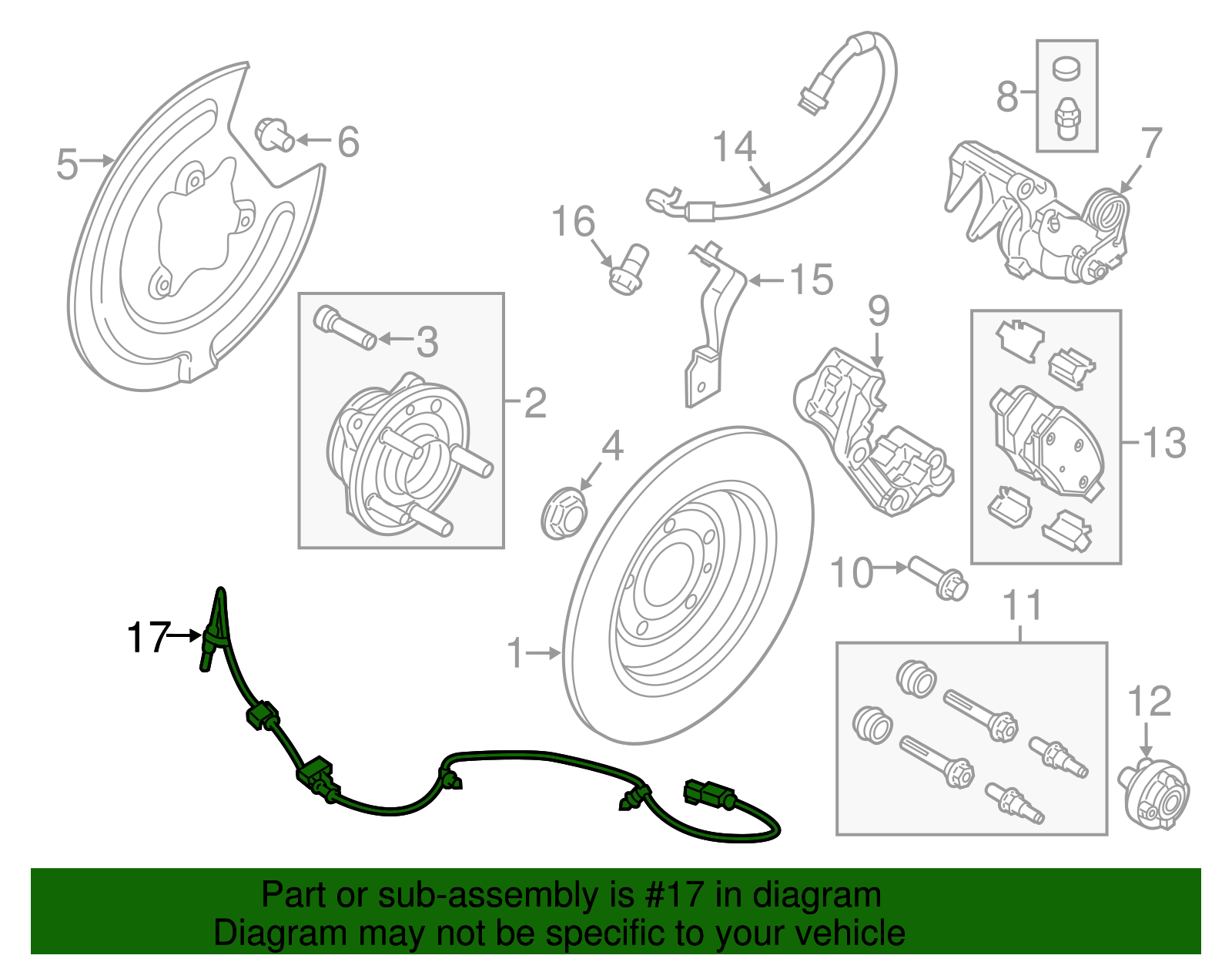 2011-2015 Ford | Rear Speed Sensor | CT4Z-2C190-C | Walls' Ford Parts