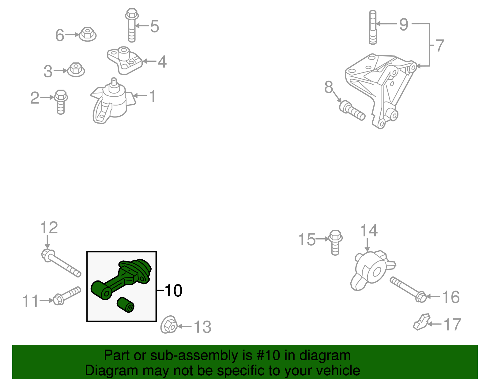 21950-1W000 - Lower Mount 2012-2017 Kia Rio | Kia.Parts Store