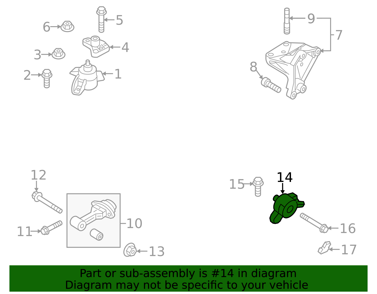 21830-1W100 - Trans Mount 2012-2017 Kia Rio | Kia.Parts Store