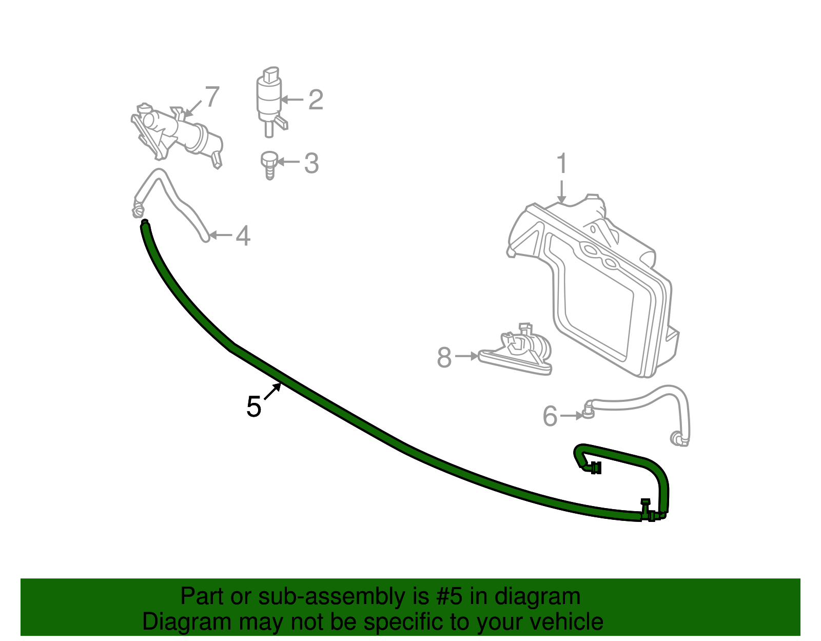 61677179456 - 2008-2010 BMW Washer Hose (61-67-7-179-456) | BMW of ...