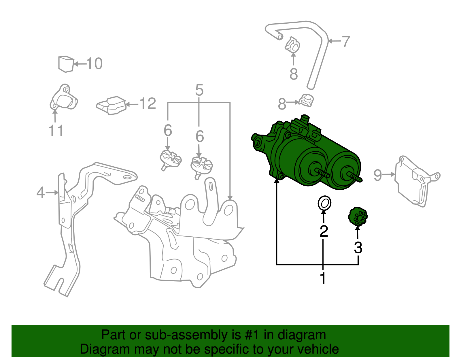 Genuine Toyota Actuator Assembly part# 47070-12020 for 2012-2017 Toyota ...