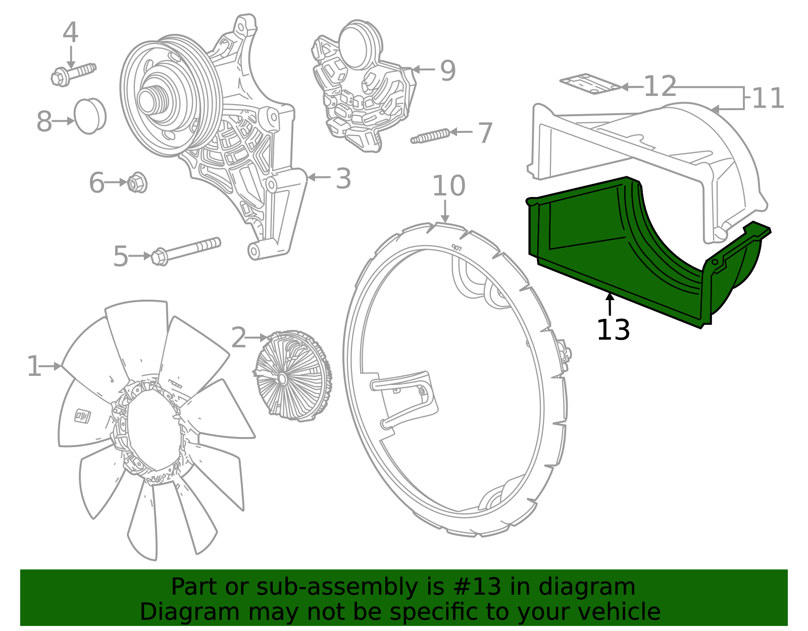 2020-2025 GM Engine Coolant Fan Lower Shroud 84082828 | Capital Chevy Parts