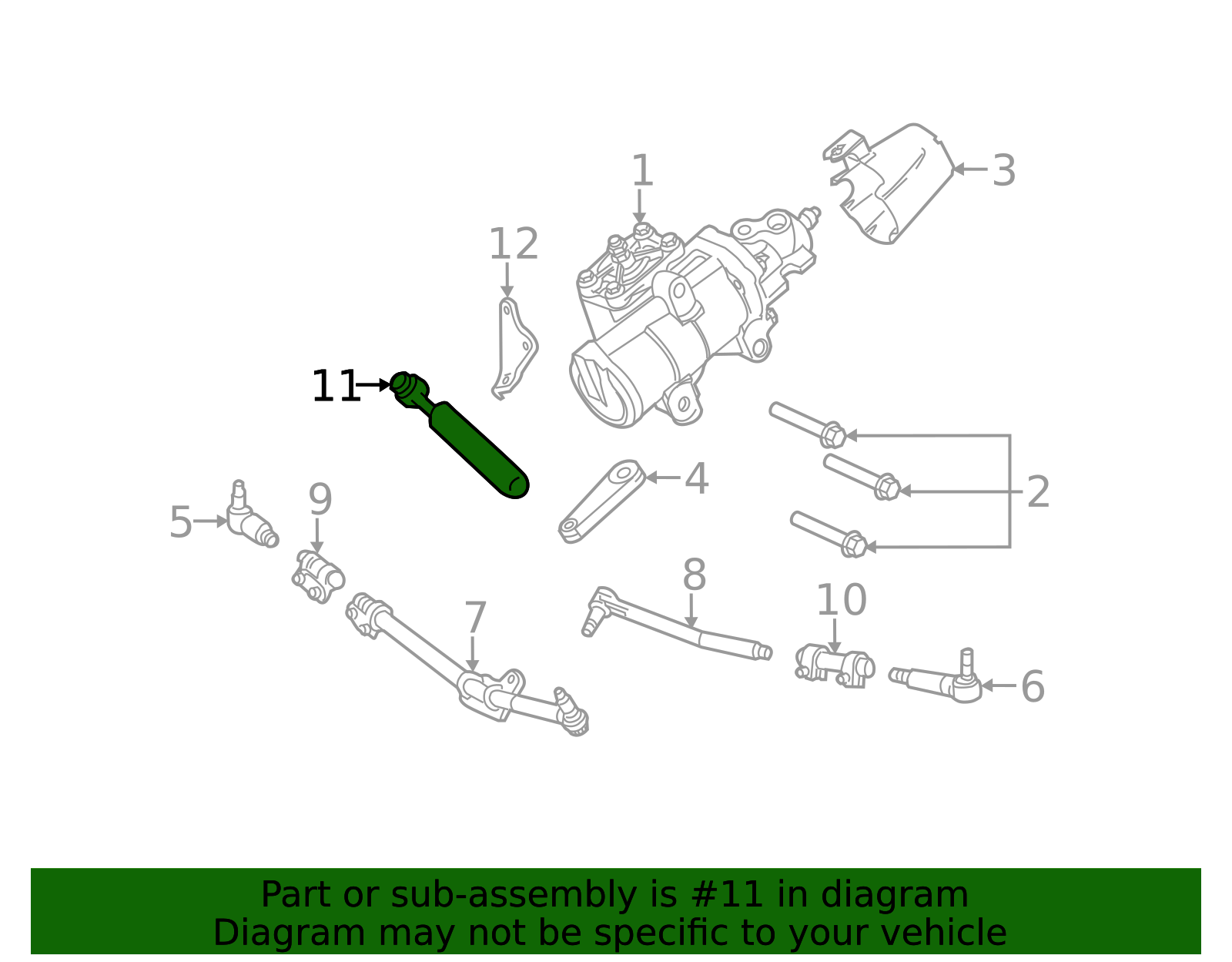 KC3Z-3E651-C - Steering Damper 2011-2025 Ford | Ford Parts Direct