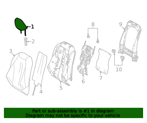71910-62050-C0 - 2021-2024 Toyota Mirai - Headrest | Discount Parts Monster