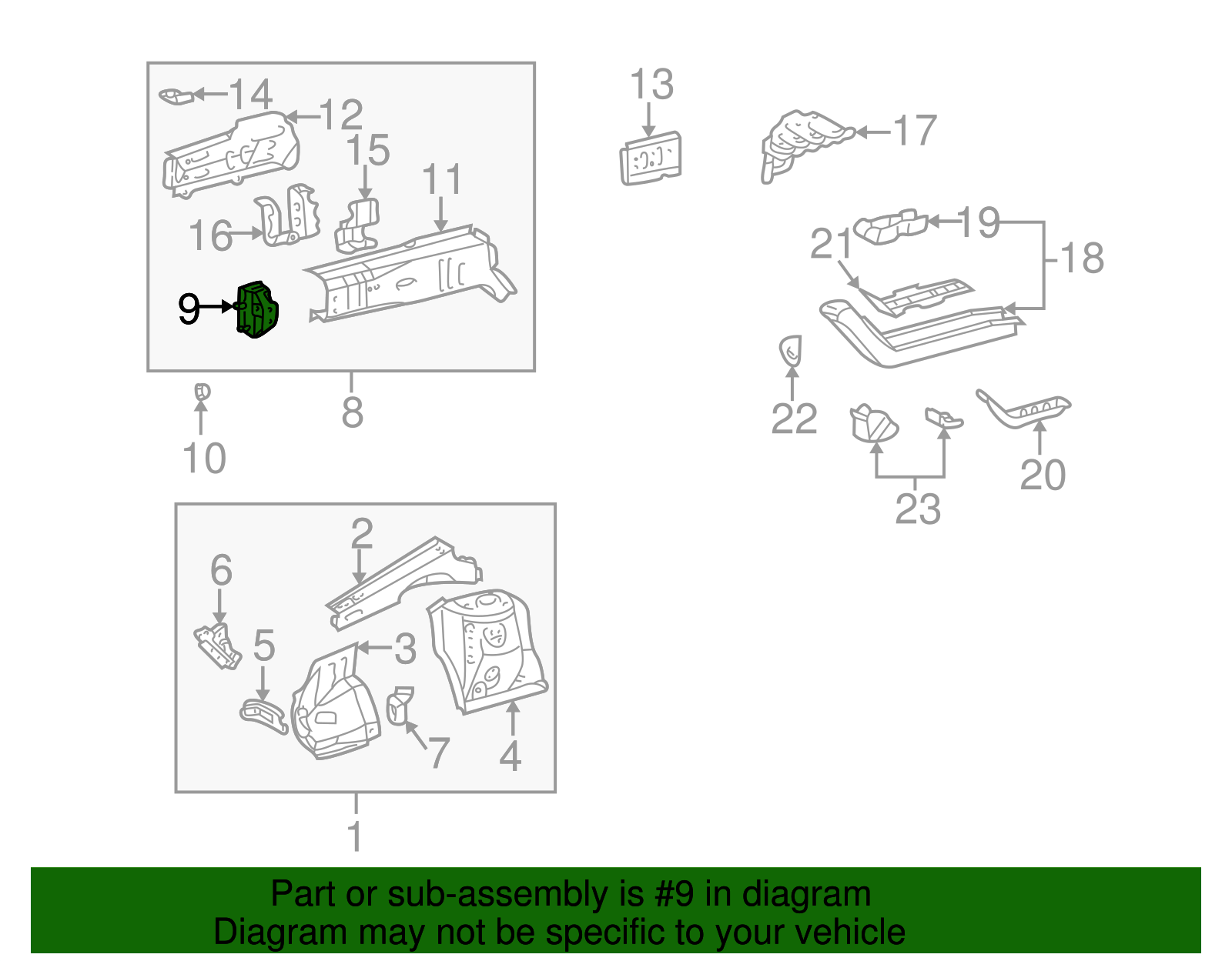 52141-52020 - Front Extension - 2000-2006 Toyota | OEM Genuine Toyota Parts