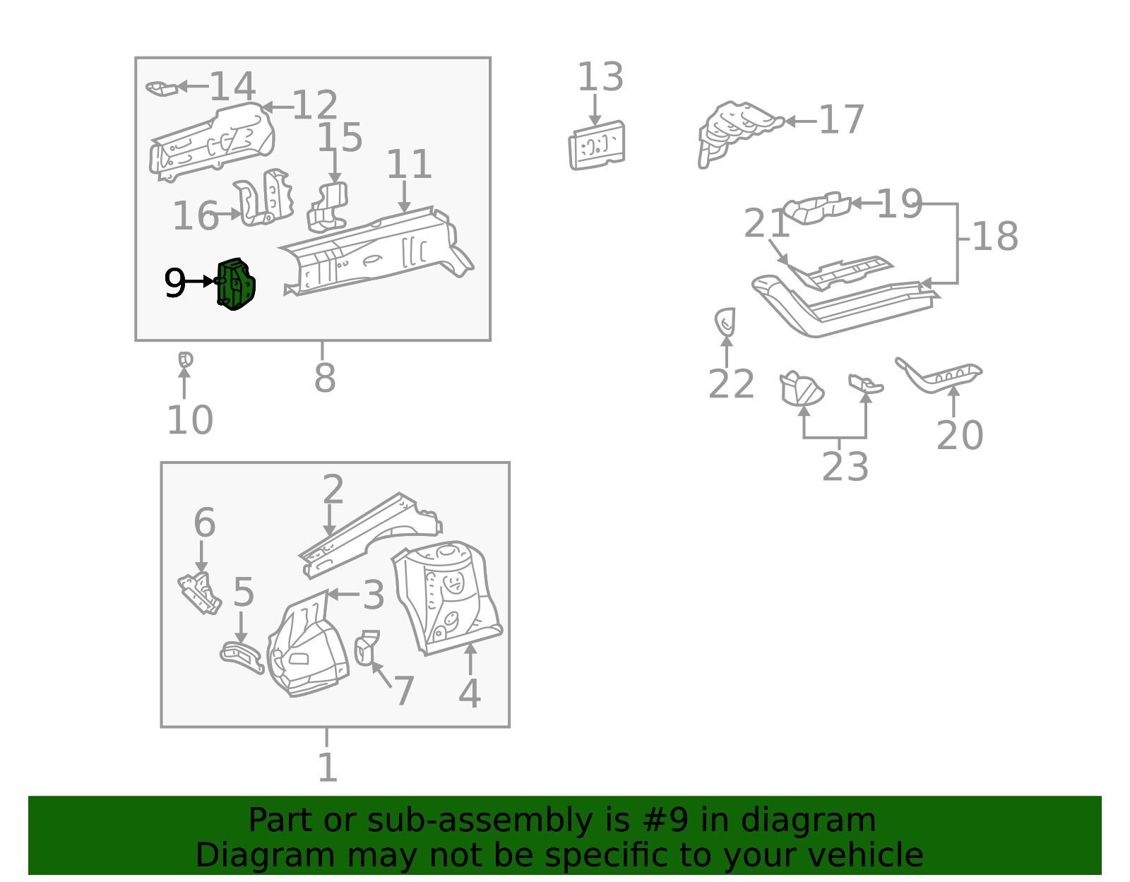 52141-52020 - High-Quality Frame Rail End for AutoNation Parts