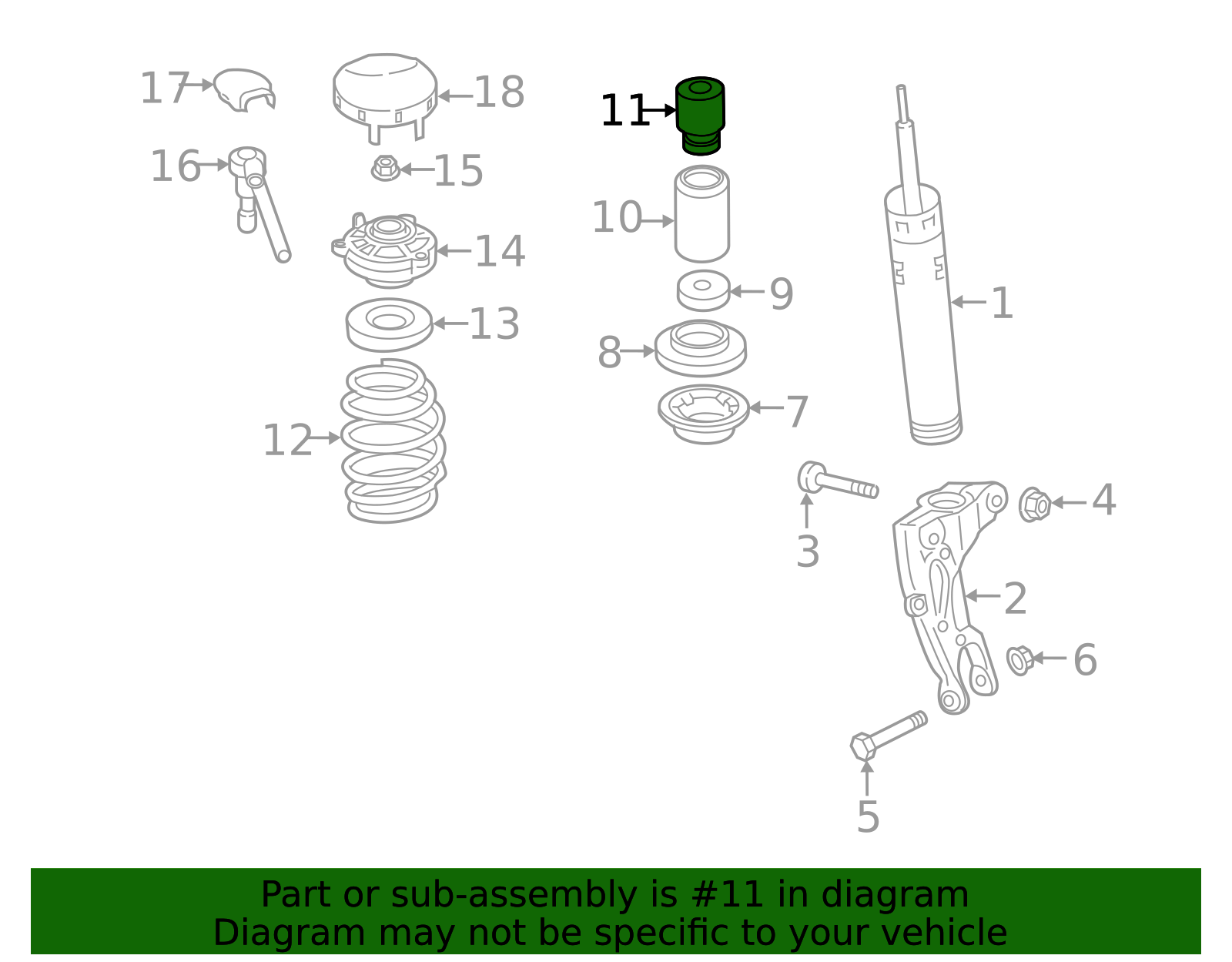 8K0-412-131-E - Suspension Strut Bumper 2009-2025 Audi | Audi OEM Parts Guy