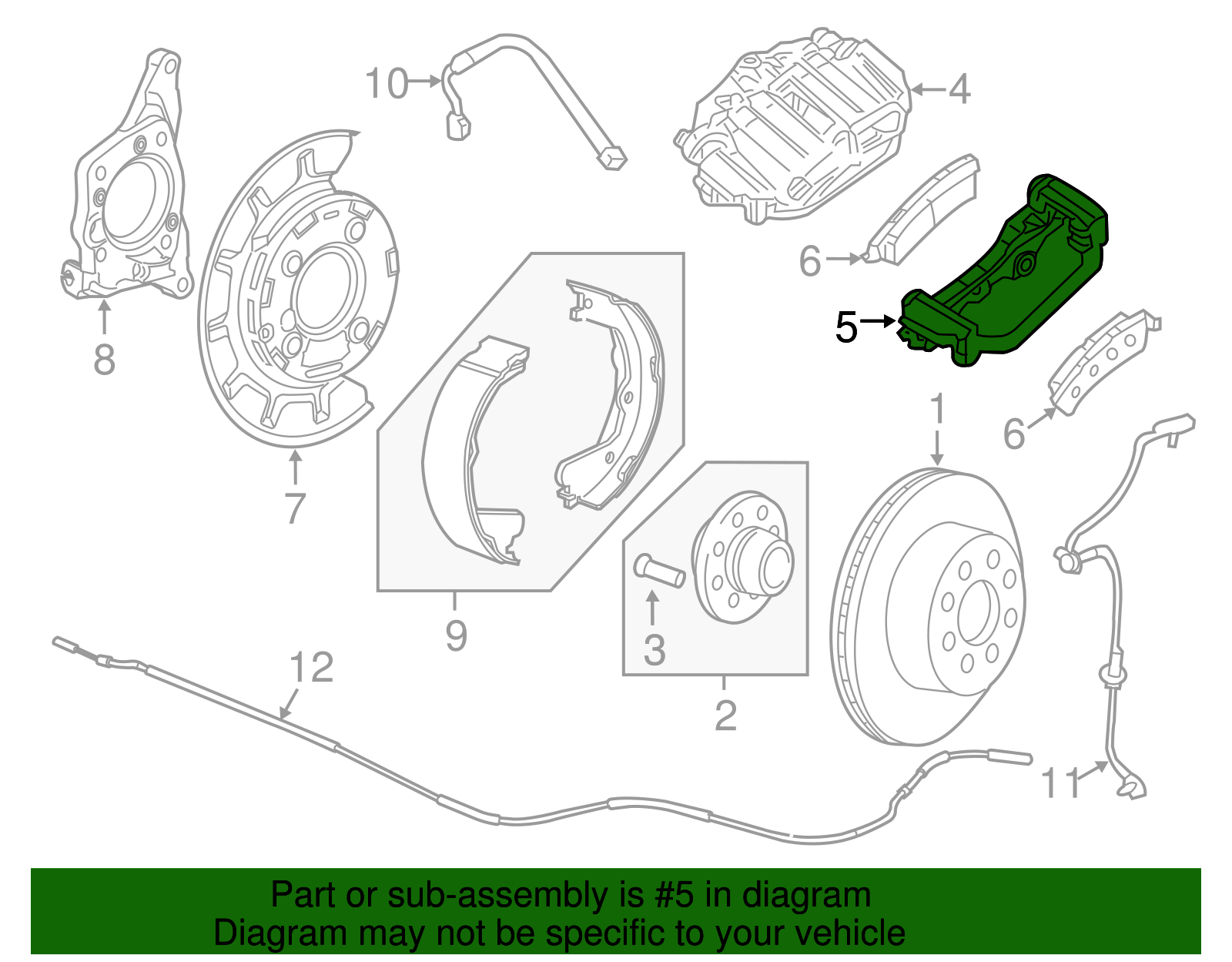 2011-2019 GM Rear Disc Brake Caliper Bracket 20909267 | Applegate ...
