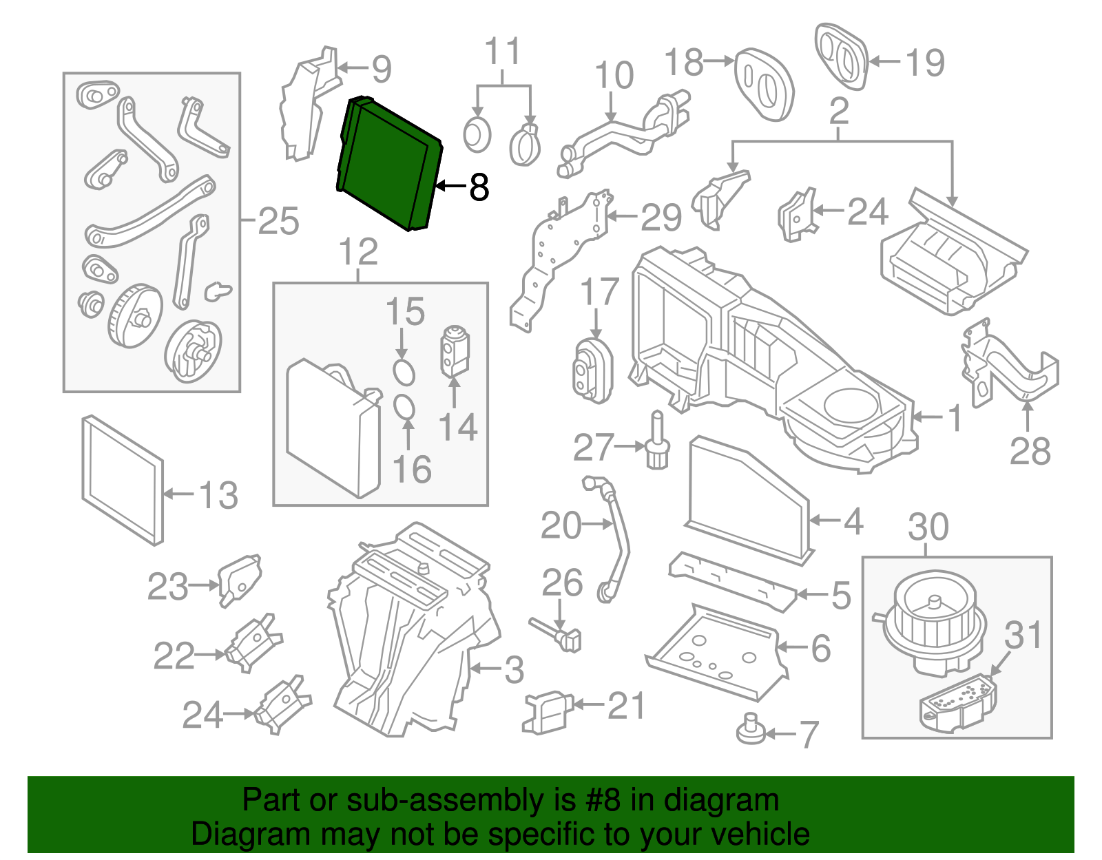 2009-2018 Volkswagen Heater Core 1K0-819-031-E | OEM Parts Online