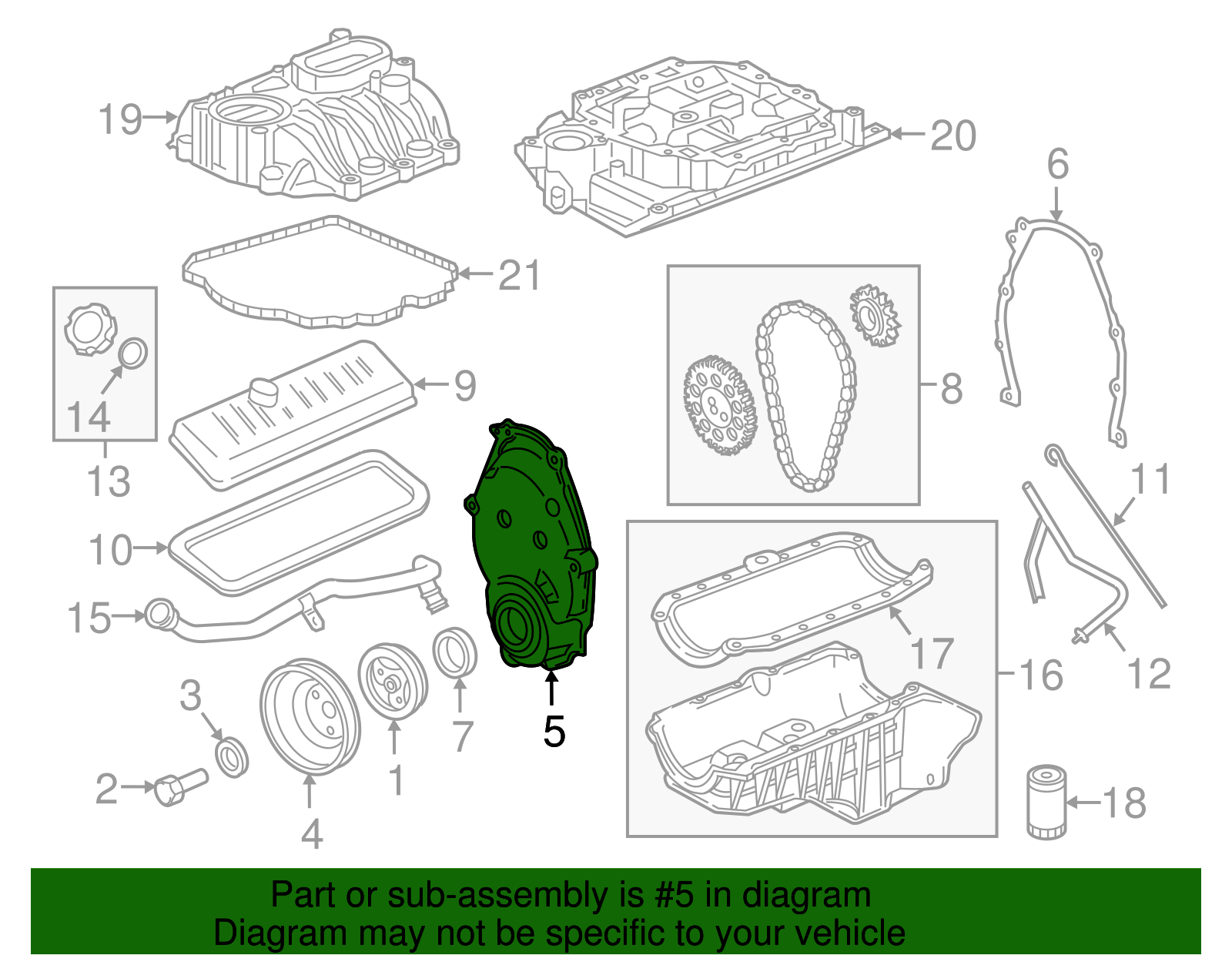 93445880 - Front Engine Cover 2005-2007 GM | GM Parts Warehouse