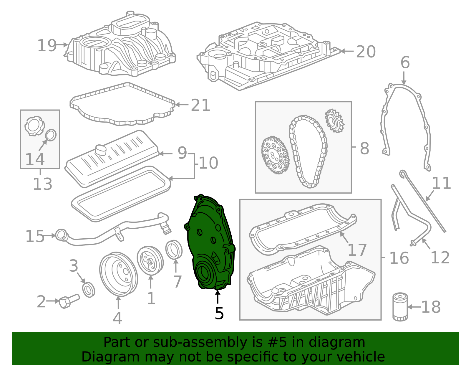 2005-2007 GM Front Engine Cover 93445880 | Shop Matick Buick GMC