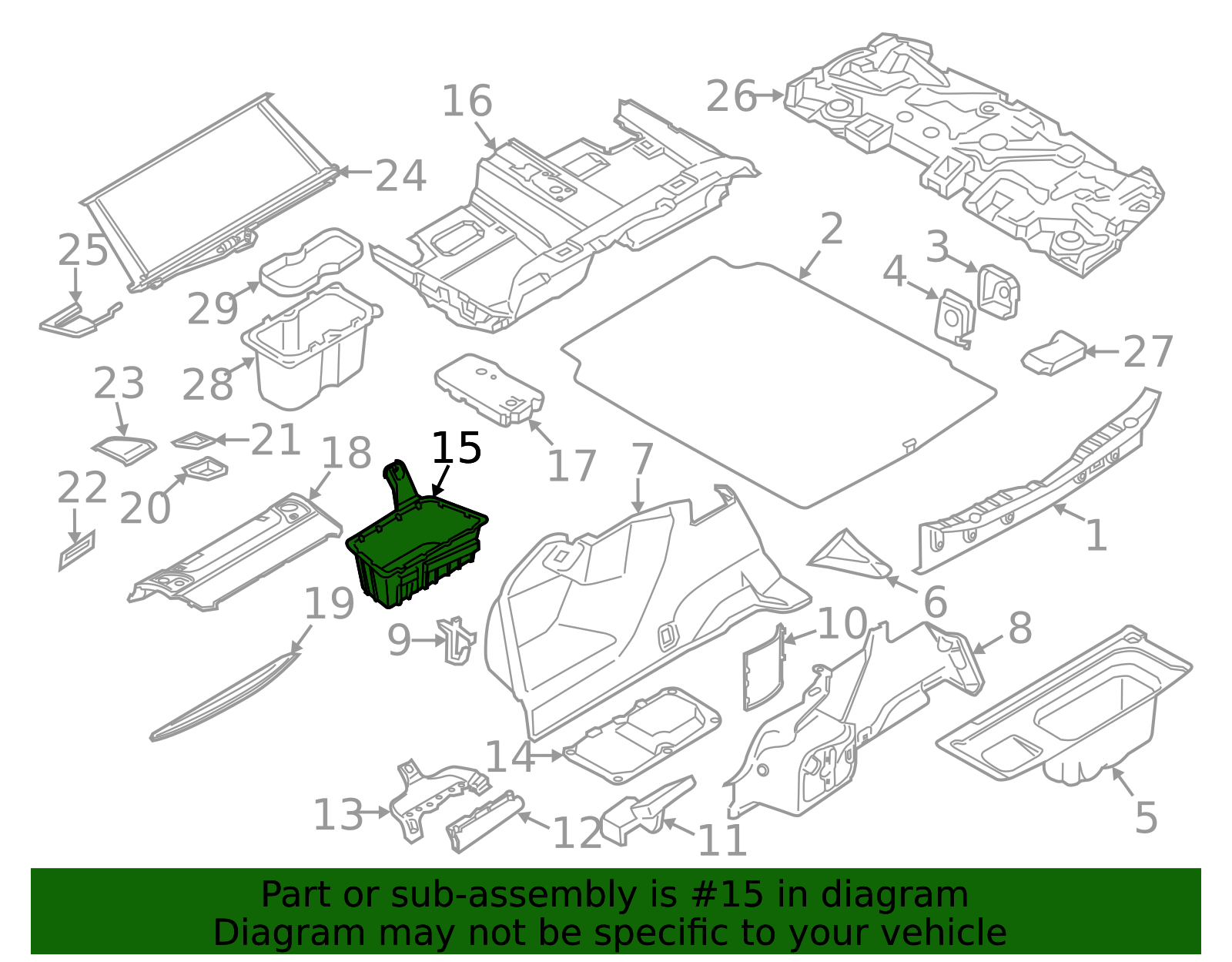 51-47-7-234-948 - Storage Compartment - 2011-2016 BMW | BMW Parts Exchange