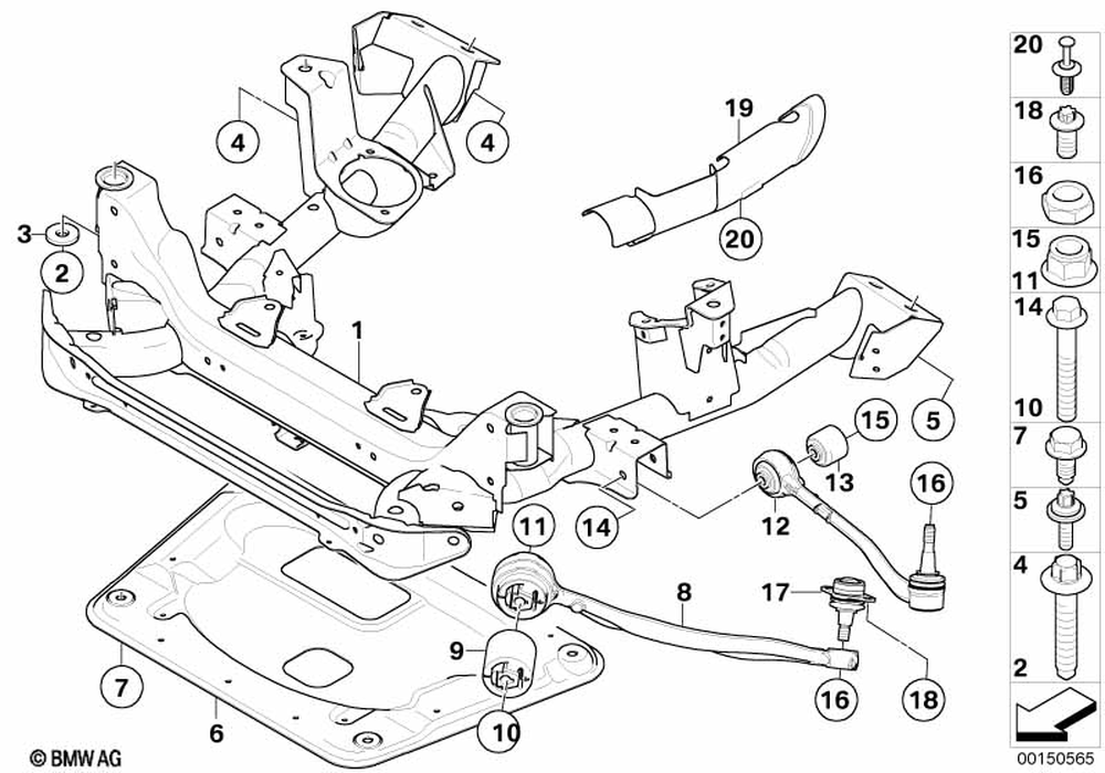 31103415148 - BMW Reinforcement Plate 2003-2010 BMW | Performance Auto ...