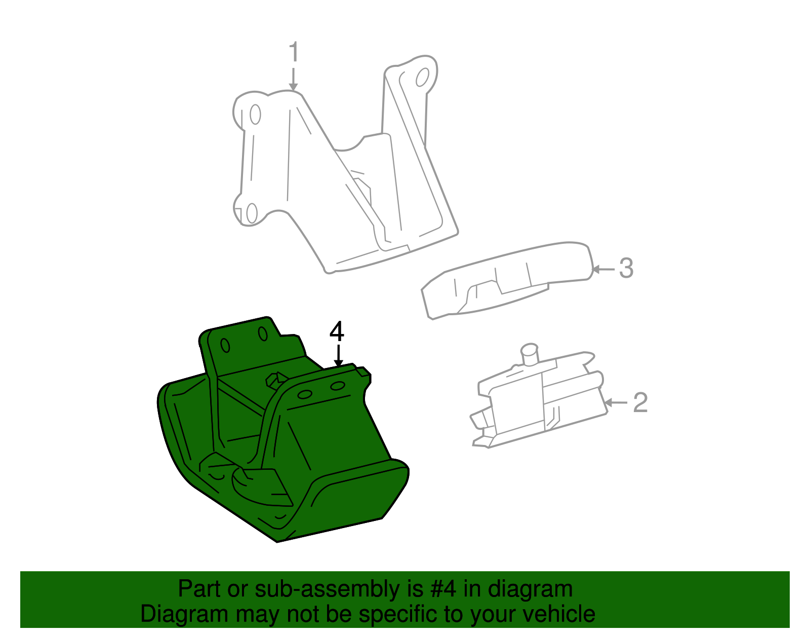 2005-2015 Toyota Tacoma Automatic Transmission Mount (Rear) 12371-0C140 ...