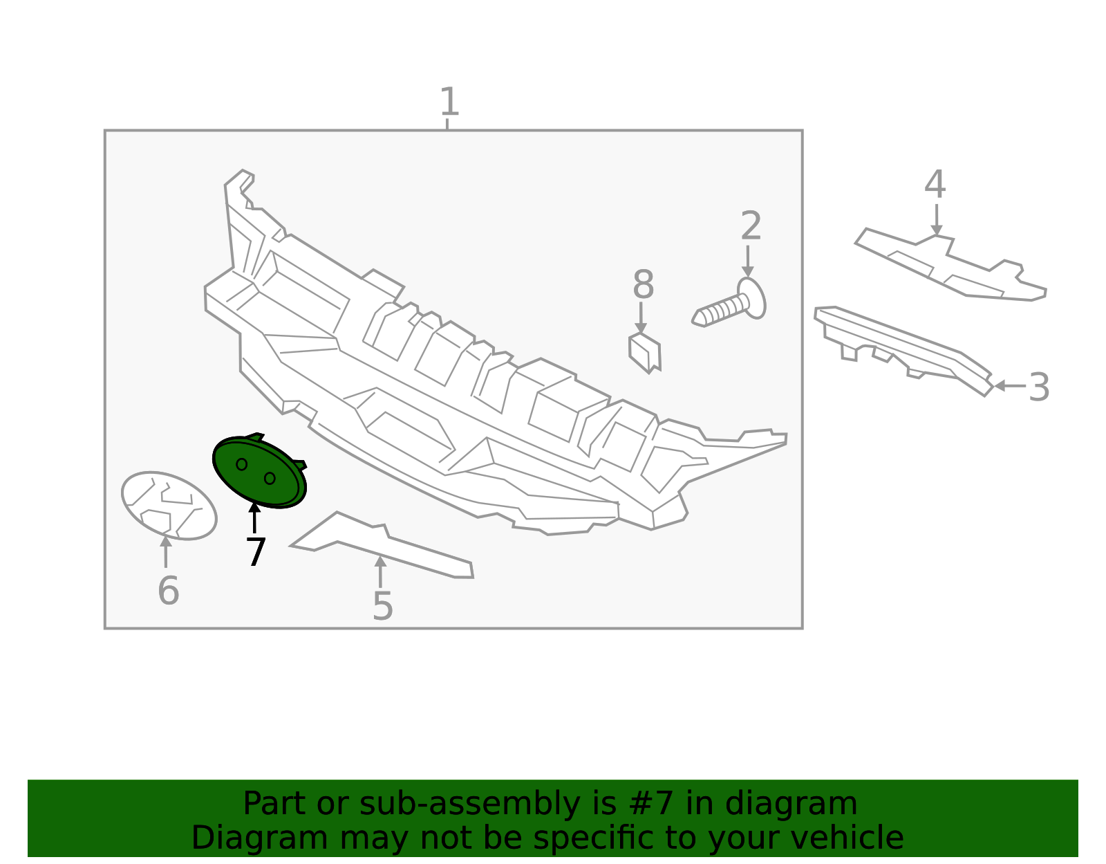 Hyundai - 86359-1R000 - Emblem Mount Plate - 2012-2017 Hyundai Accent ...