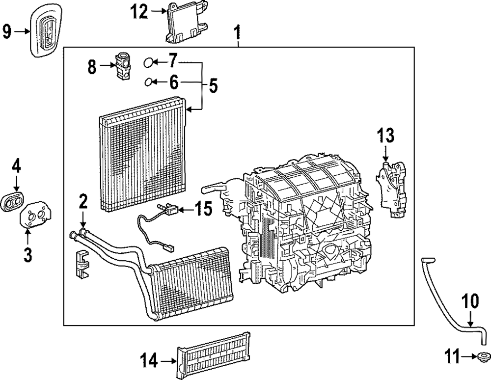 2023-2025 Toyota Corolla Cross Evaporator Core 88501-0A130 | Toyota ...