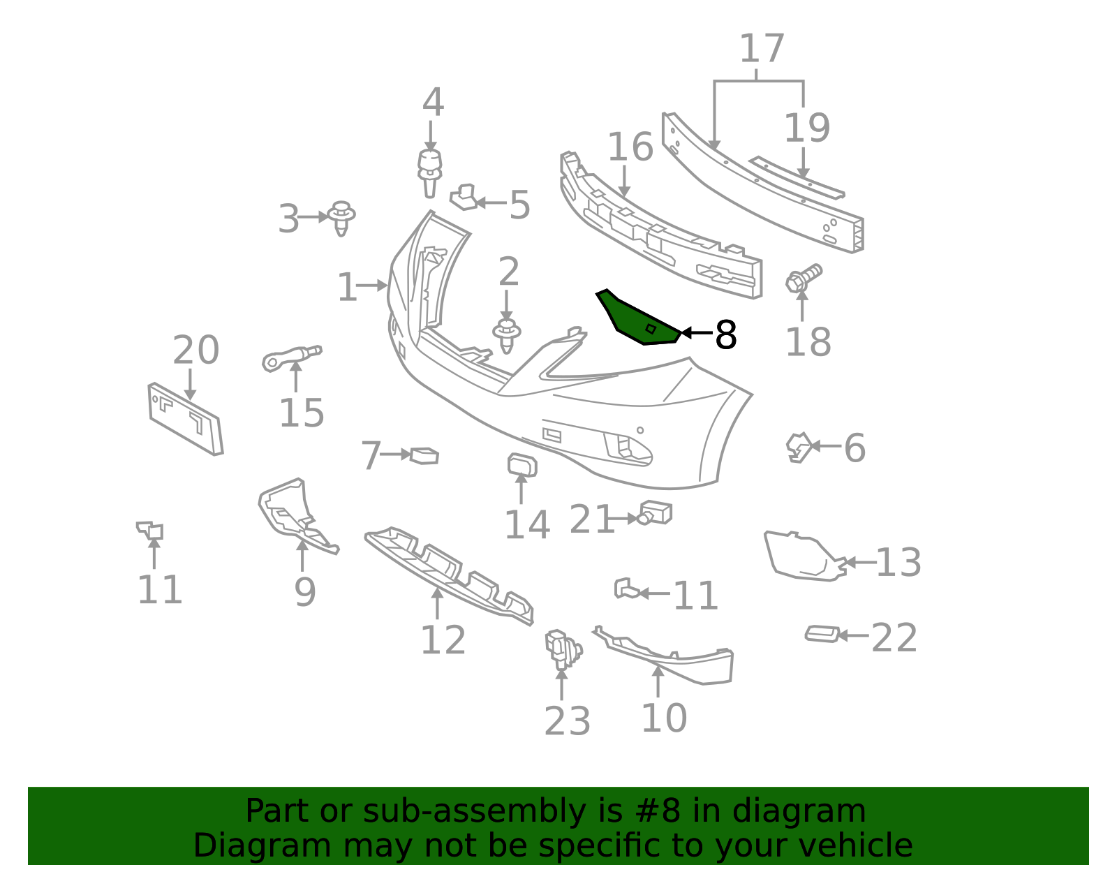 2010-2012 Lexus Side Retainer 52535-0E023 | OEM Parts Online