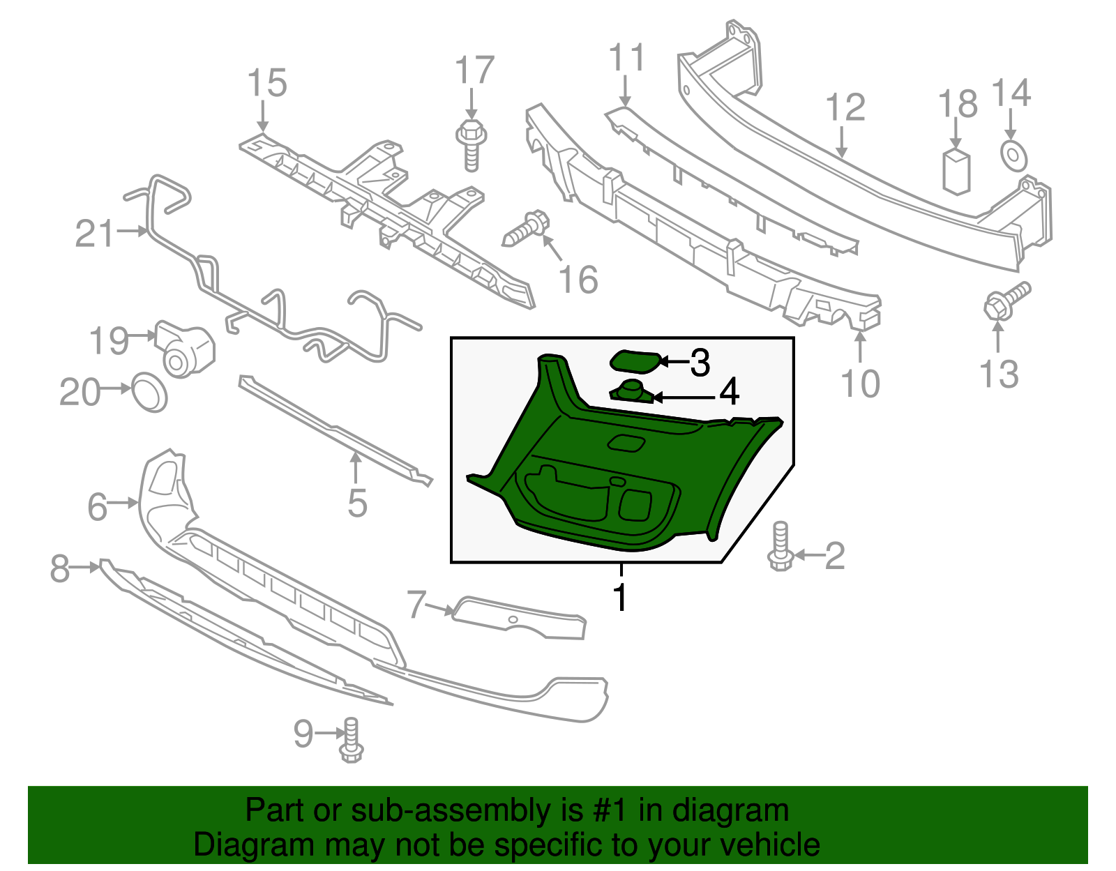 2015 Audi Bumper Cover 8U0-807-065-J-GRU | OEM Parts Online