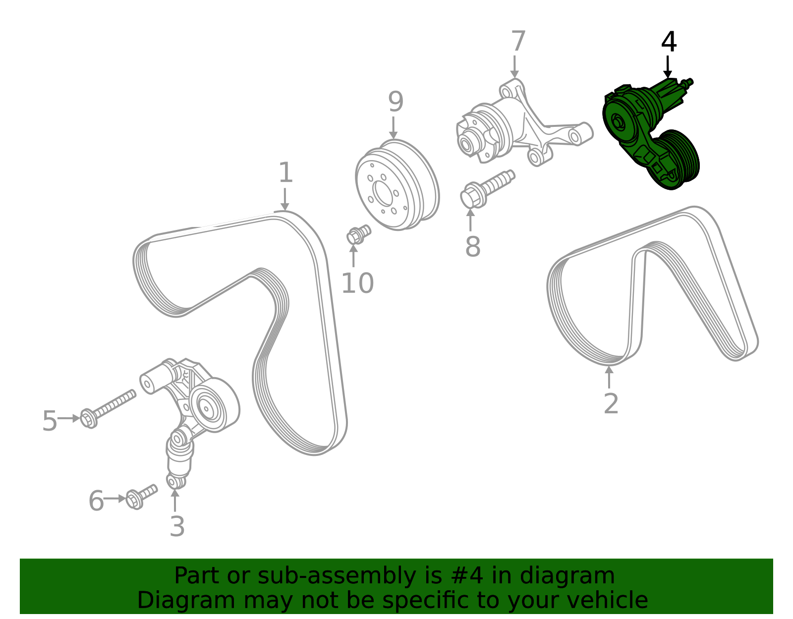 2018-2021 Ford F-150 | Belt Tensioner | JL3Z-6A228-B | Walls' Ford Parts