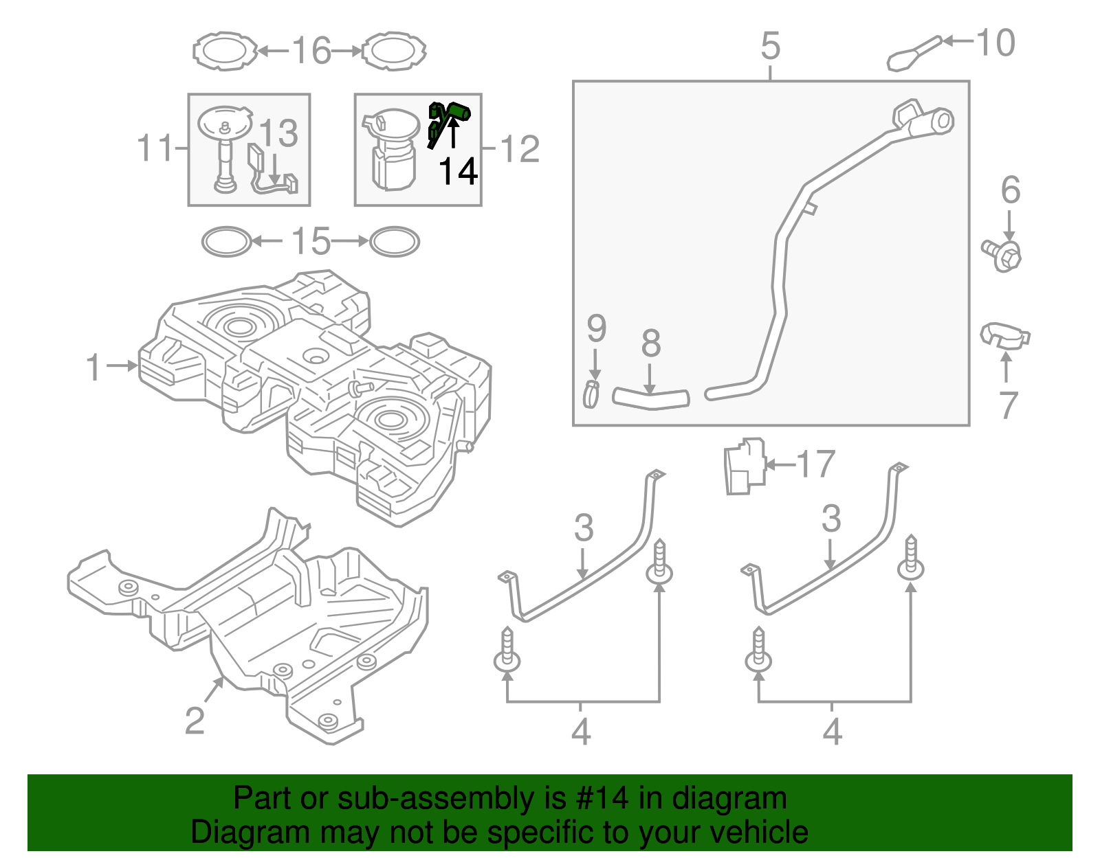 Genuine OEM Ford Part - Fuel Gauge Sending Unit F2GZ-9A299-C | Genuine ...