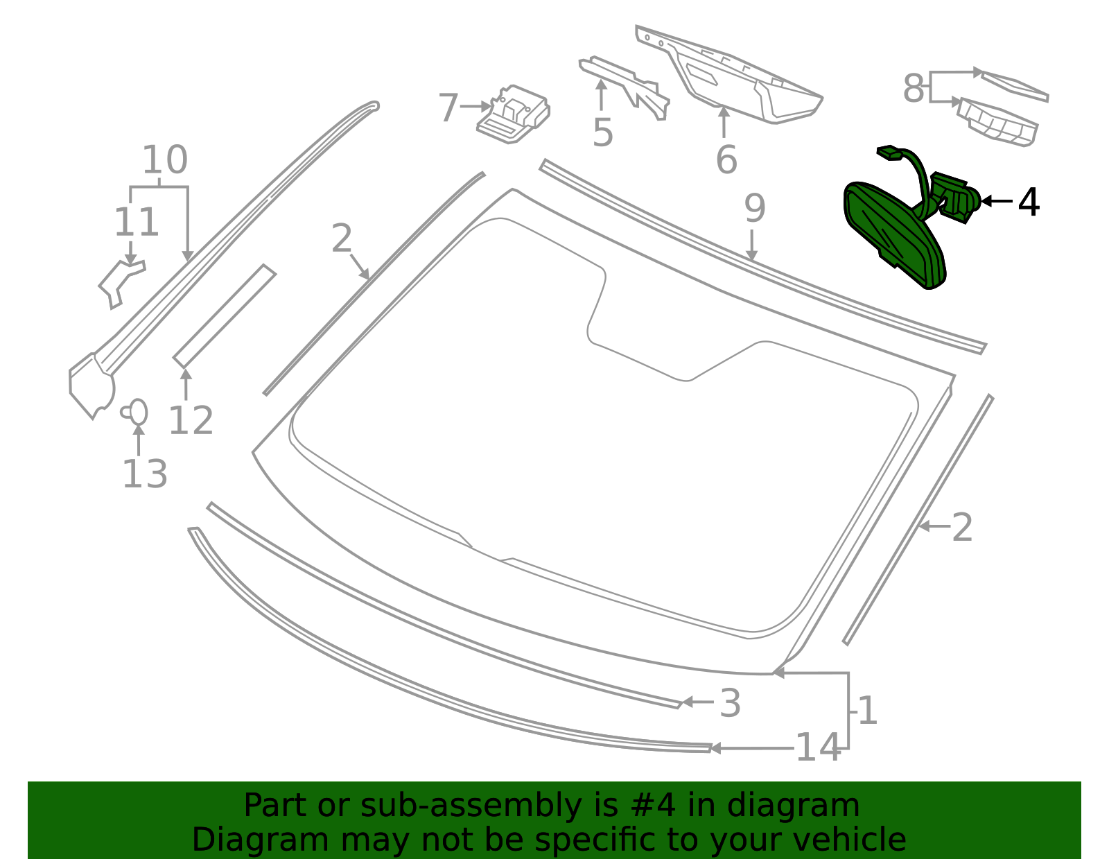 76400-SZA-A12 - 2009-2022 Honda - Mirror Assembly Rear-View (Day/Night ...