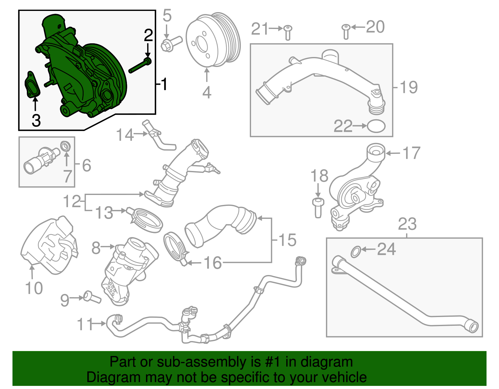 Genuine Water Pump Assembly for 2010-2025 Land Rover | Land Rover Part ...