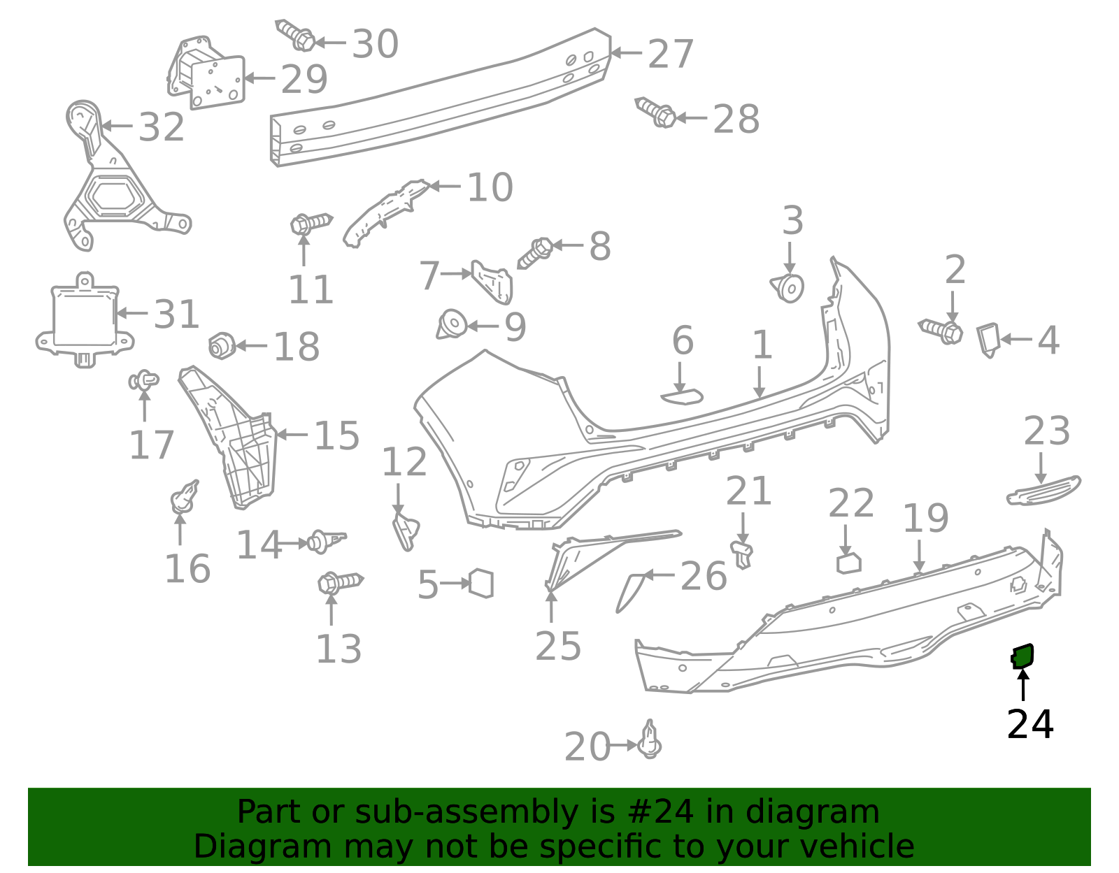 52162-F4010 - 2018-2022 Toyota C-HR - Tow Bracket Cover | Toyota Parts ...