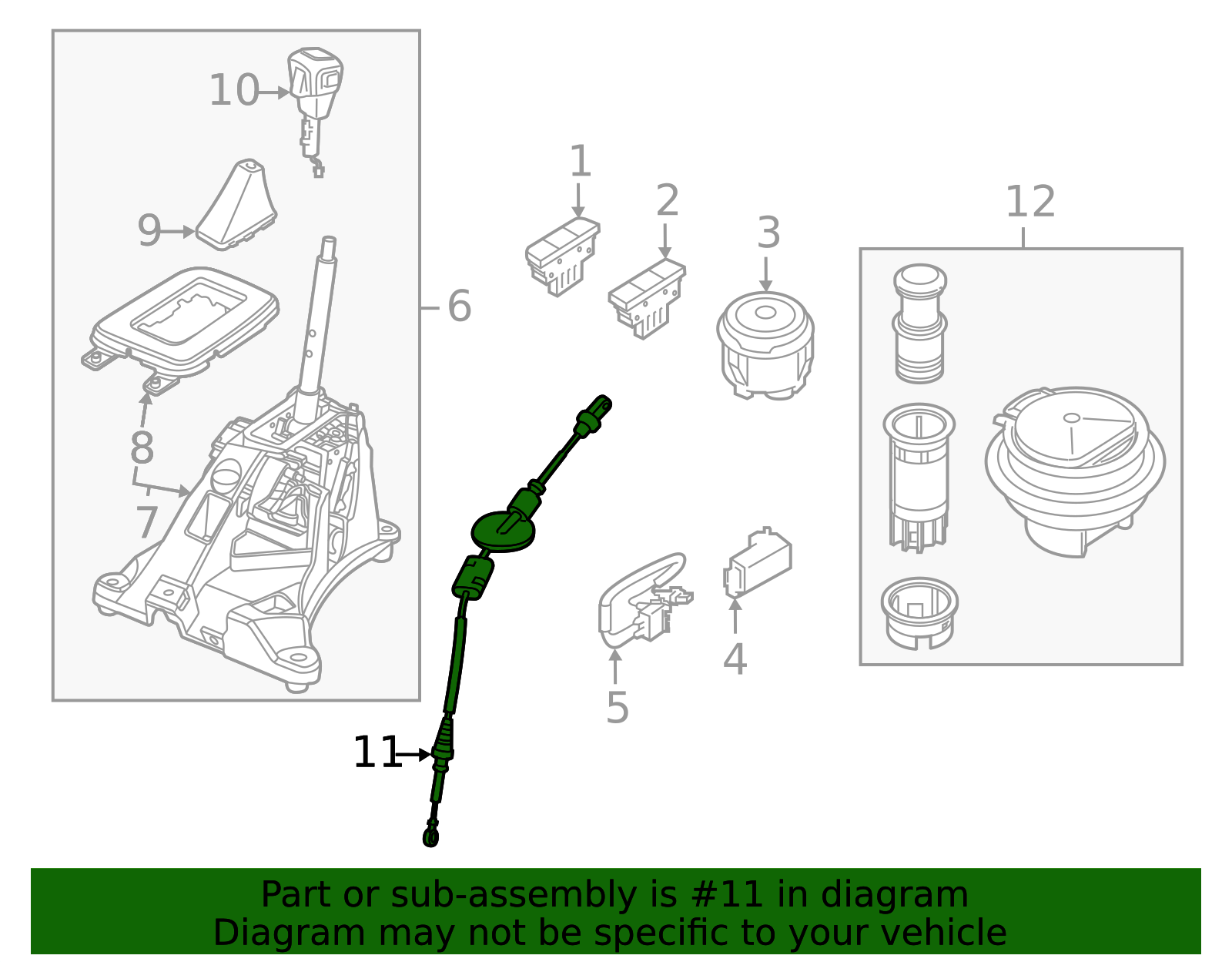 KB3Z-7E395-C - 2019-2023 Ford Ranger - Shift Control Cable | Dealer ...